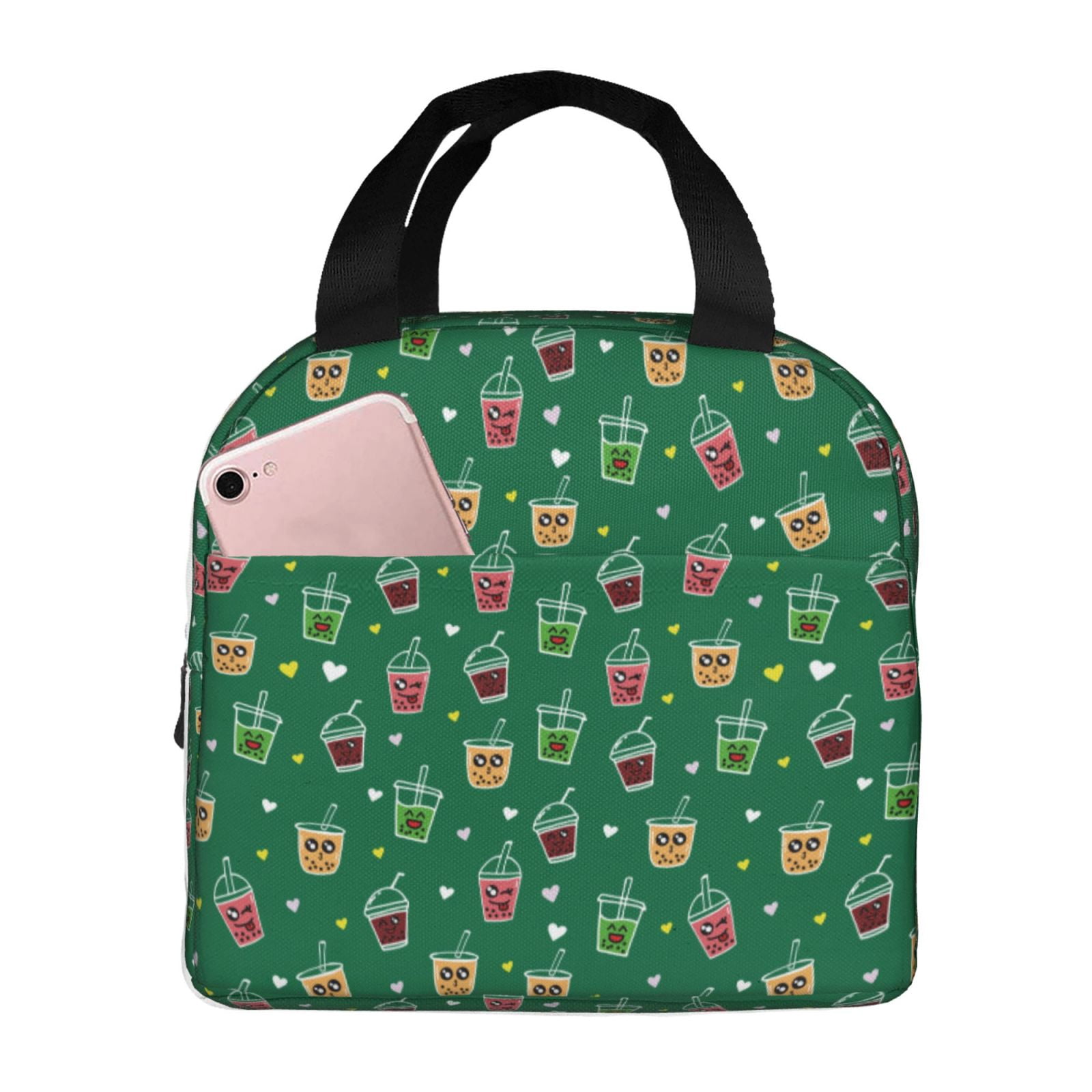 Lukts Milk Tea Print Lunch Bag Lunch Box for Women Men Reusable ...