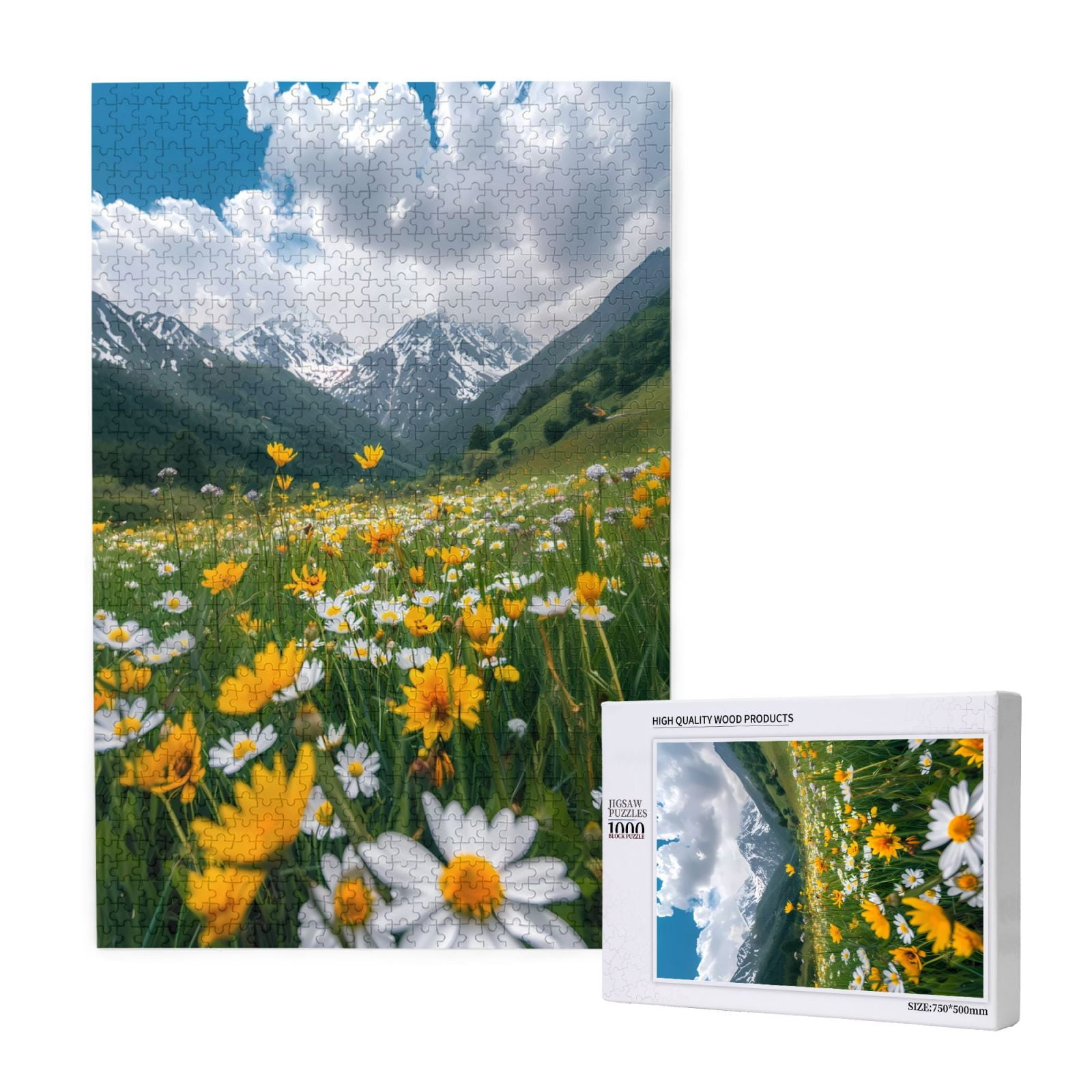 Lukts Mountain Daisy Meadow for Jigsaw Puzzles,Puzzles for Adults and ...