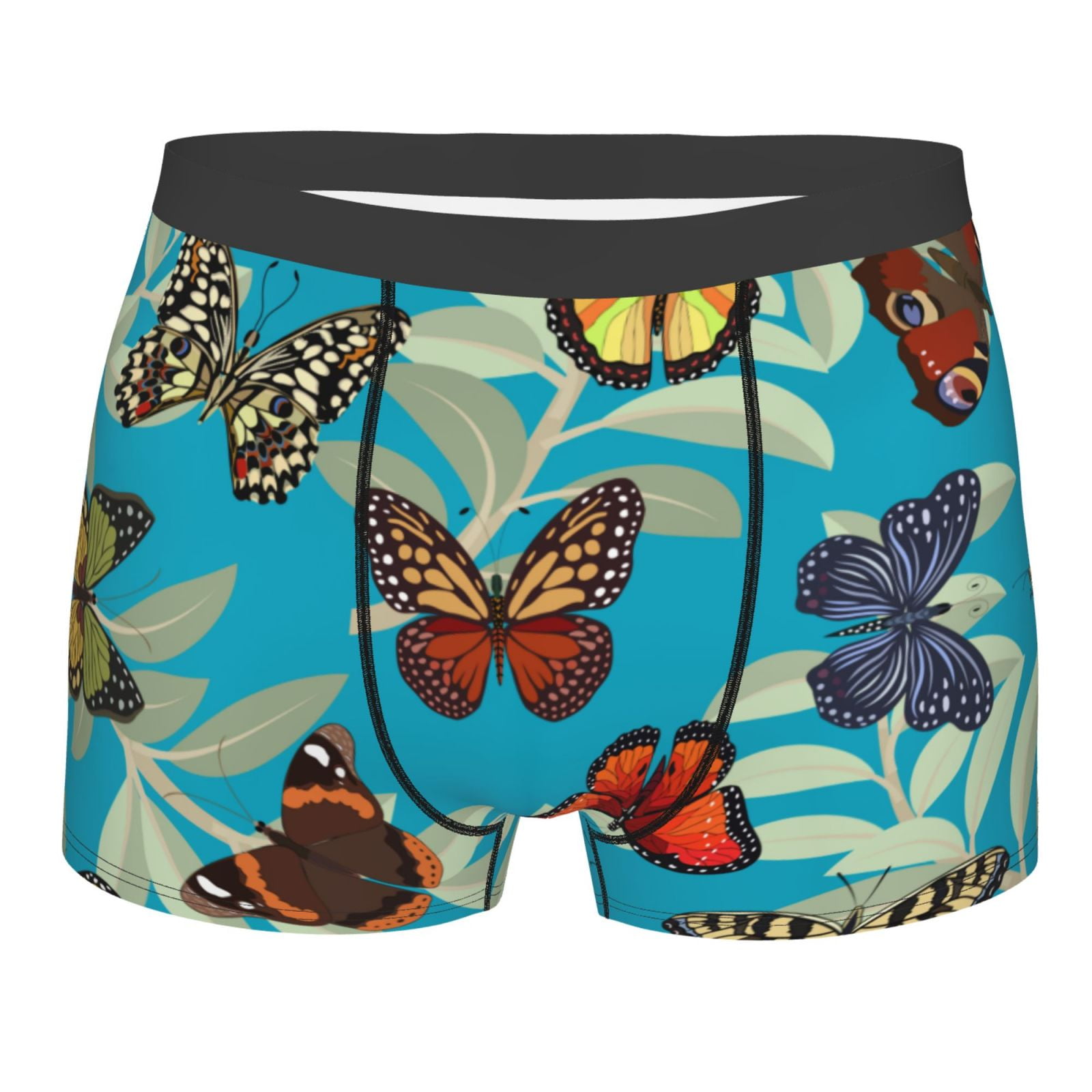 Lukts Multicolored Butterflies Men'S Underwear Covered Waistband Boxer ...