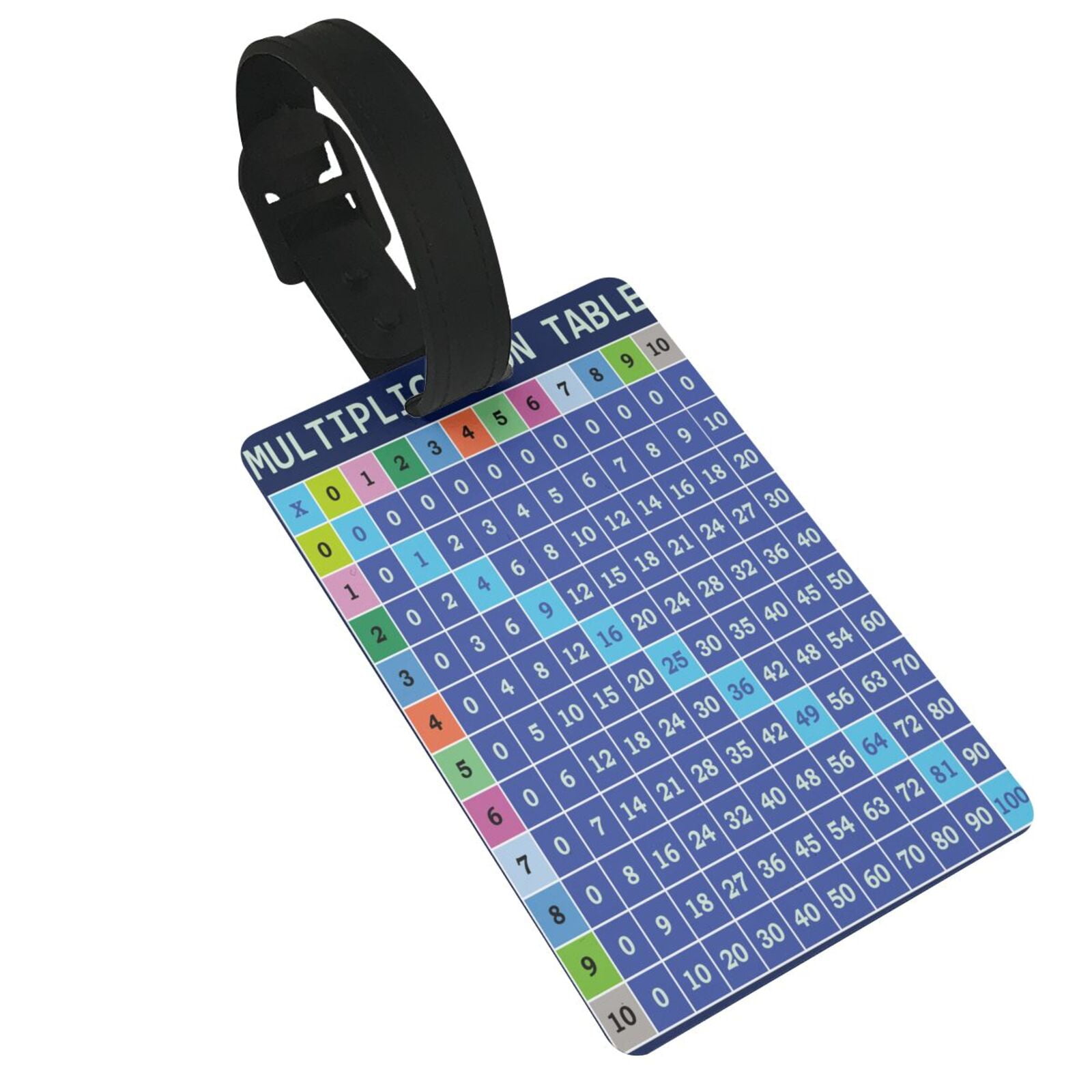 Lukts Multiplication Table for Luggage Tag Hang Tag, PVC Travel Bag ID ...