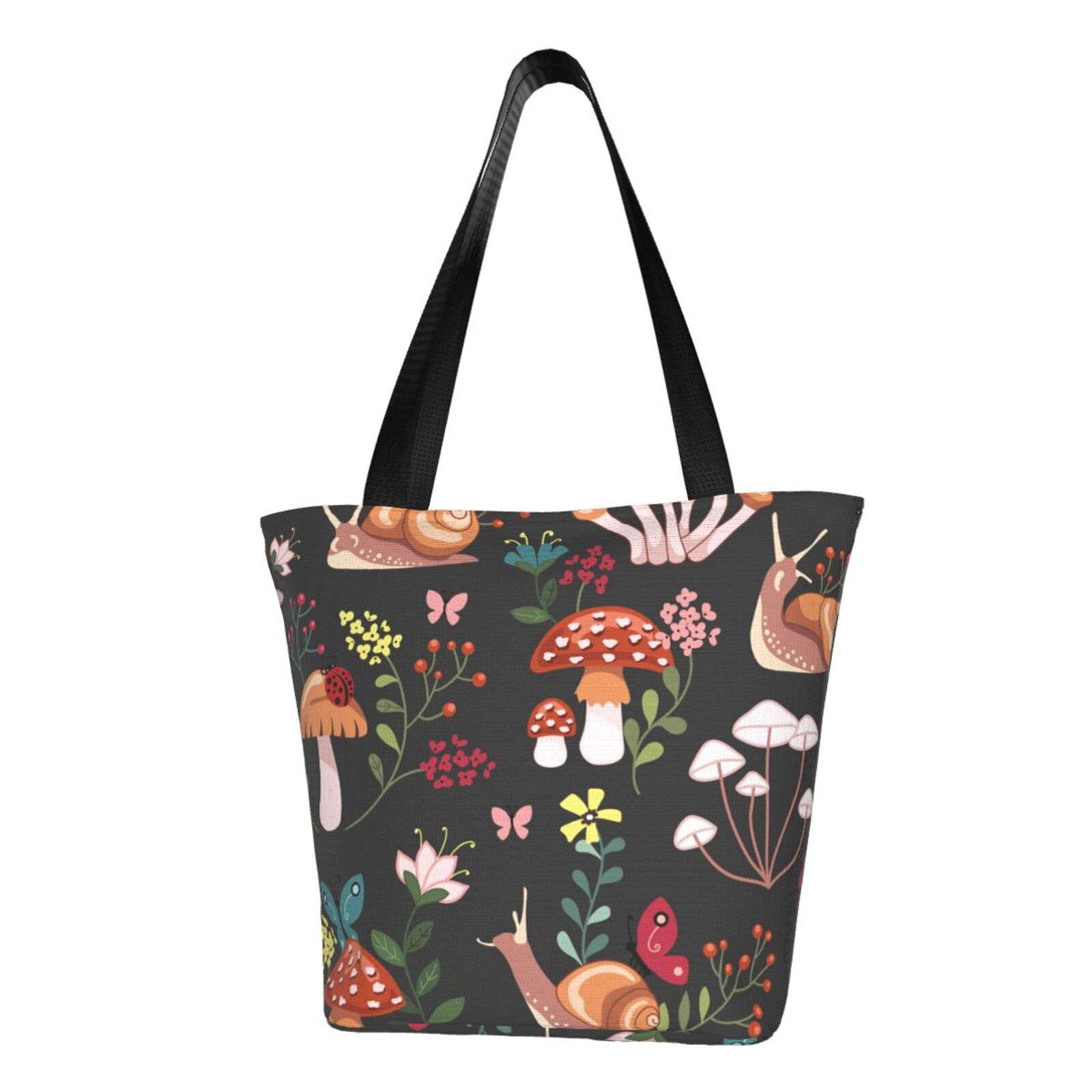 Lukts Mushroom With Snails Tote Bag,Shoulder Bag Women'S Hobos Handbags ...