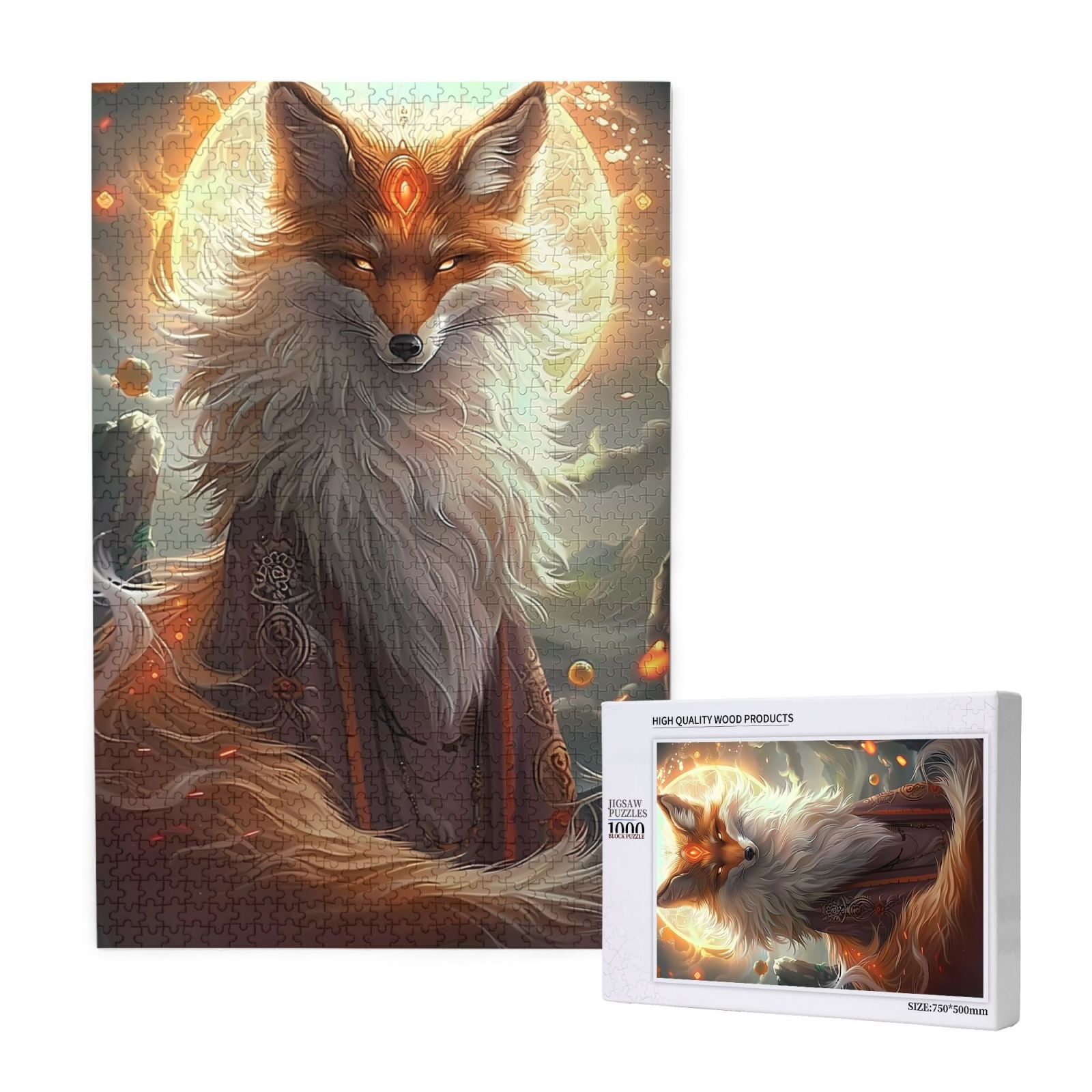 Lukts Mystic Fox With Halo for Jigsaw Puzzles,Puzzles for Adults and ...