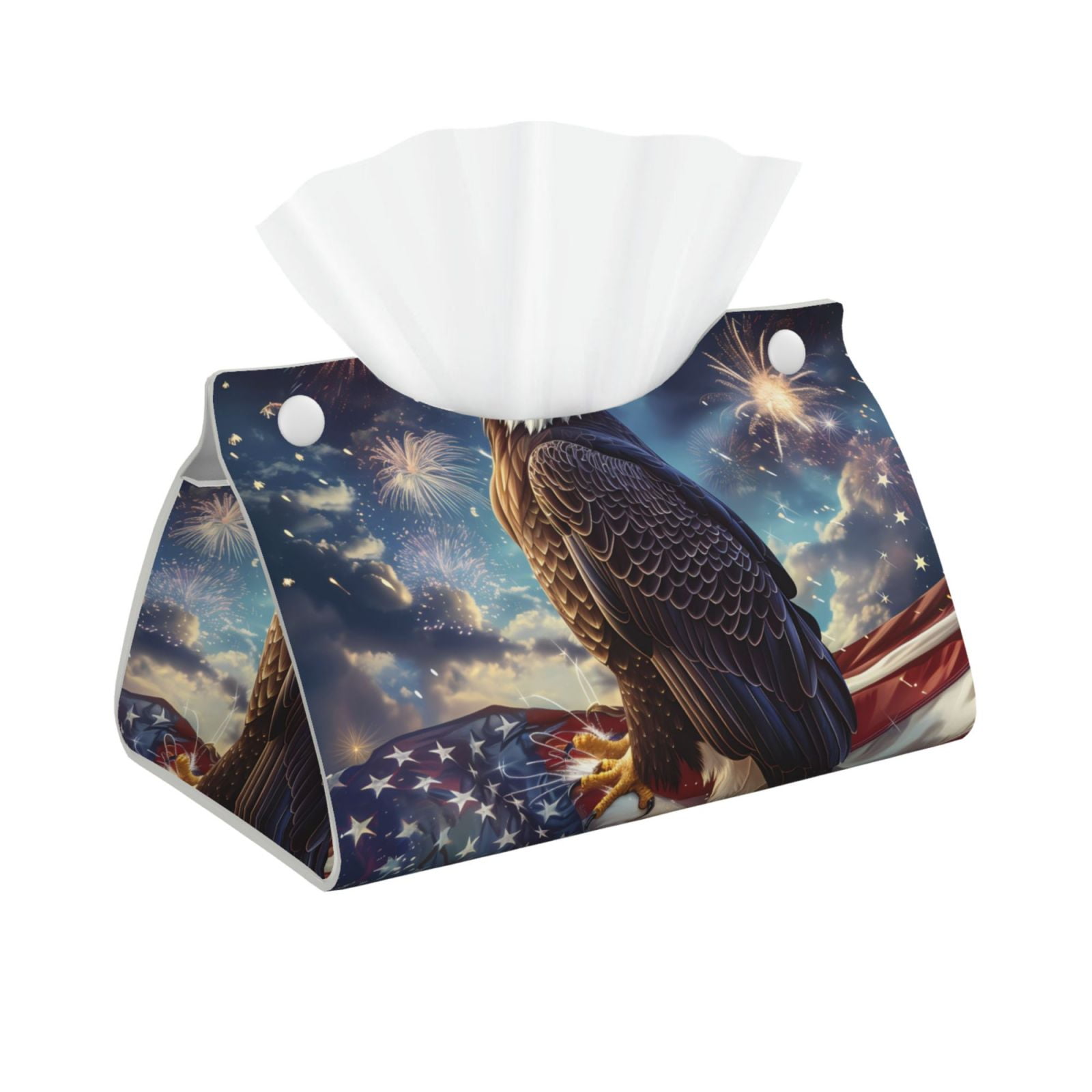 Lukts Night Sky Bald Eagle for Leather Tissue Box Cover Rectangle ...