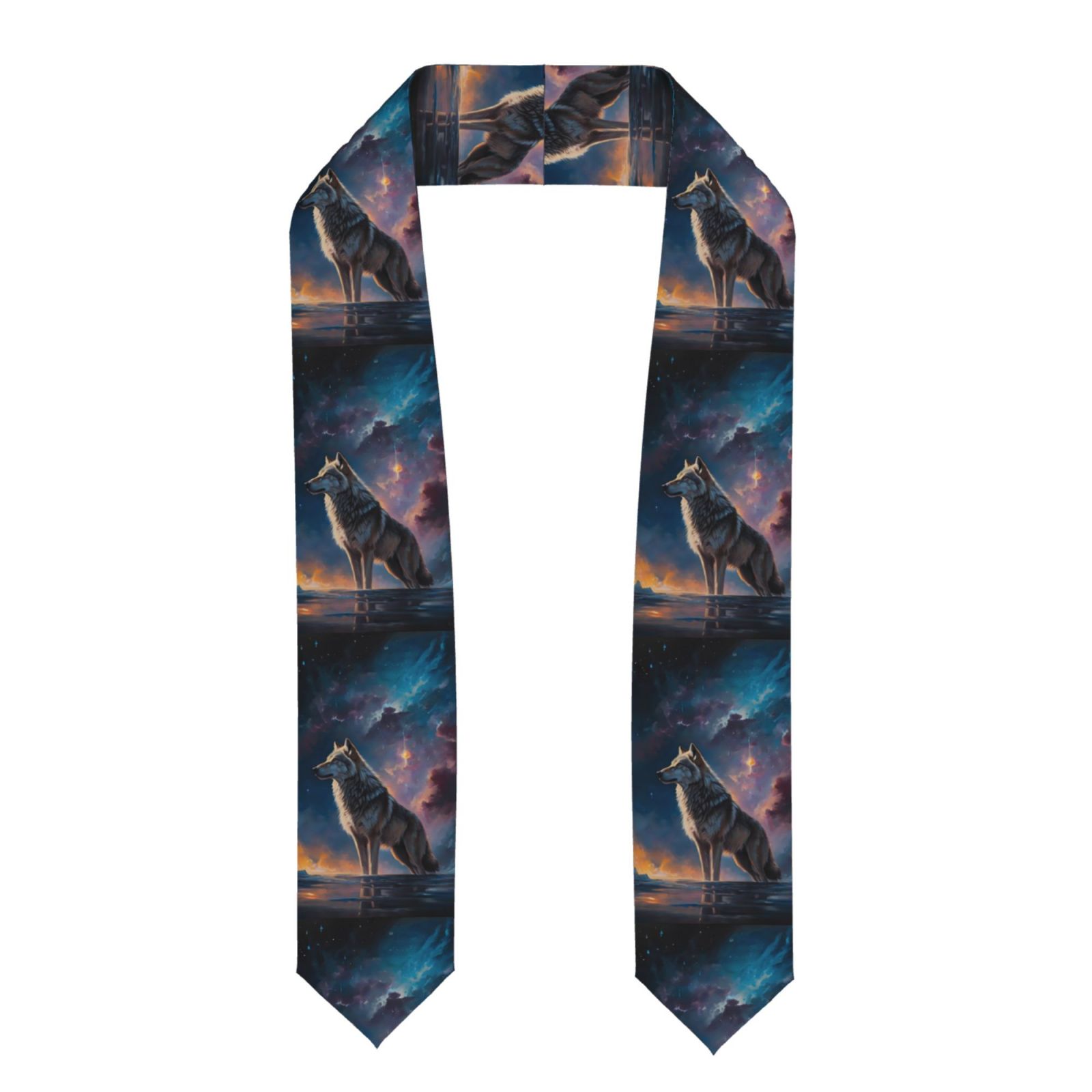 Lukts Night Sky Wolf for Graduation Shawl Ribbon, Unisex 36x5.1 Inch ...