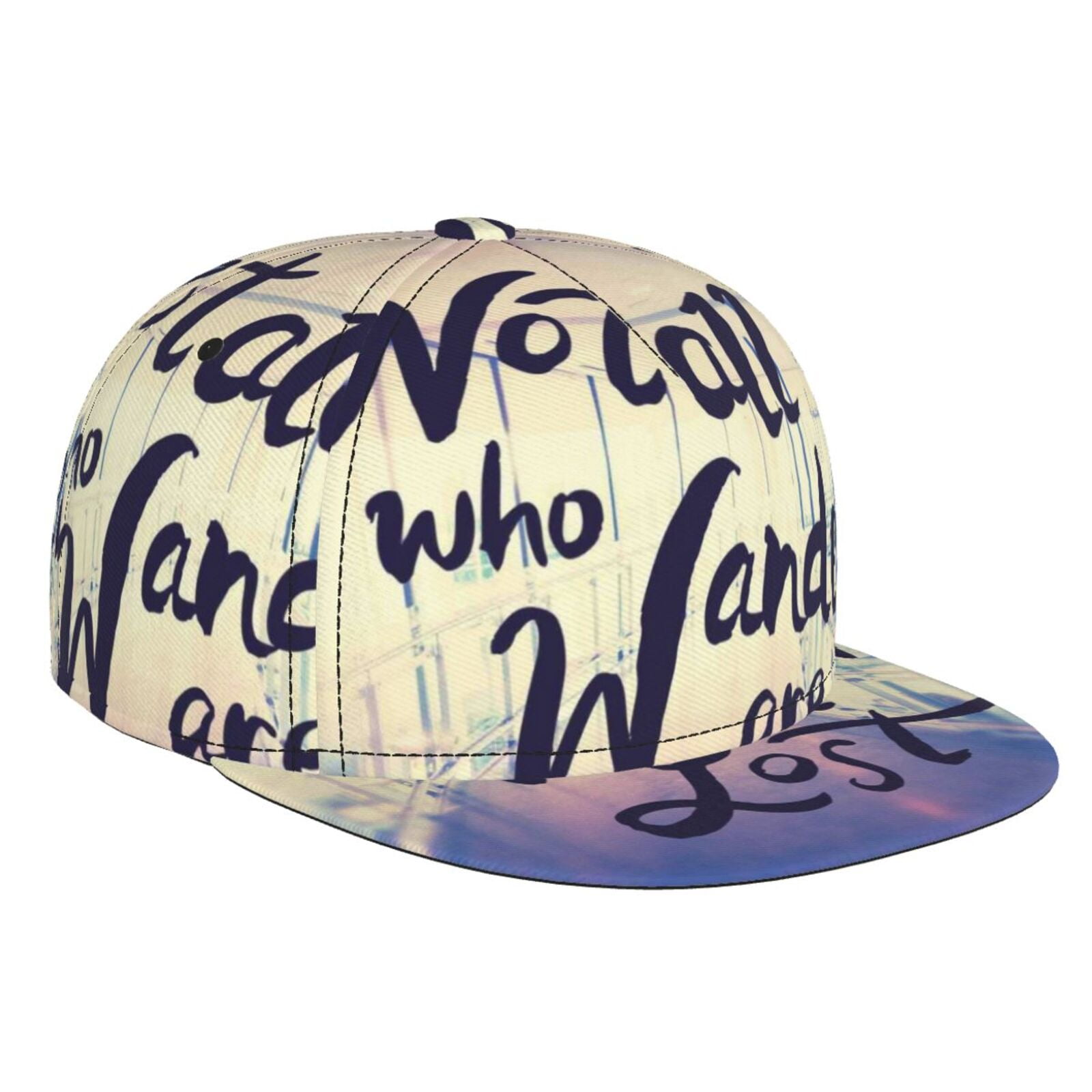 Lukts Not All Those Who Wander Are Lost for Flat Brim Baseball Cap, Sun ...