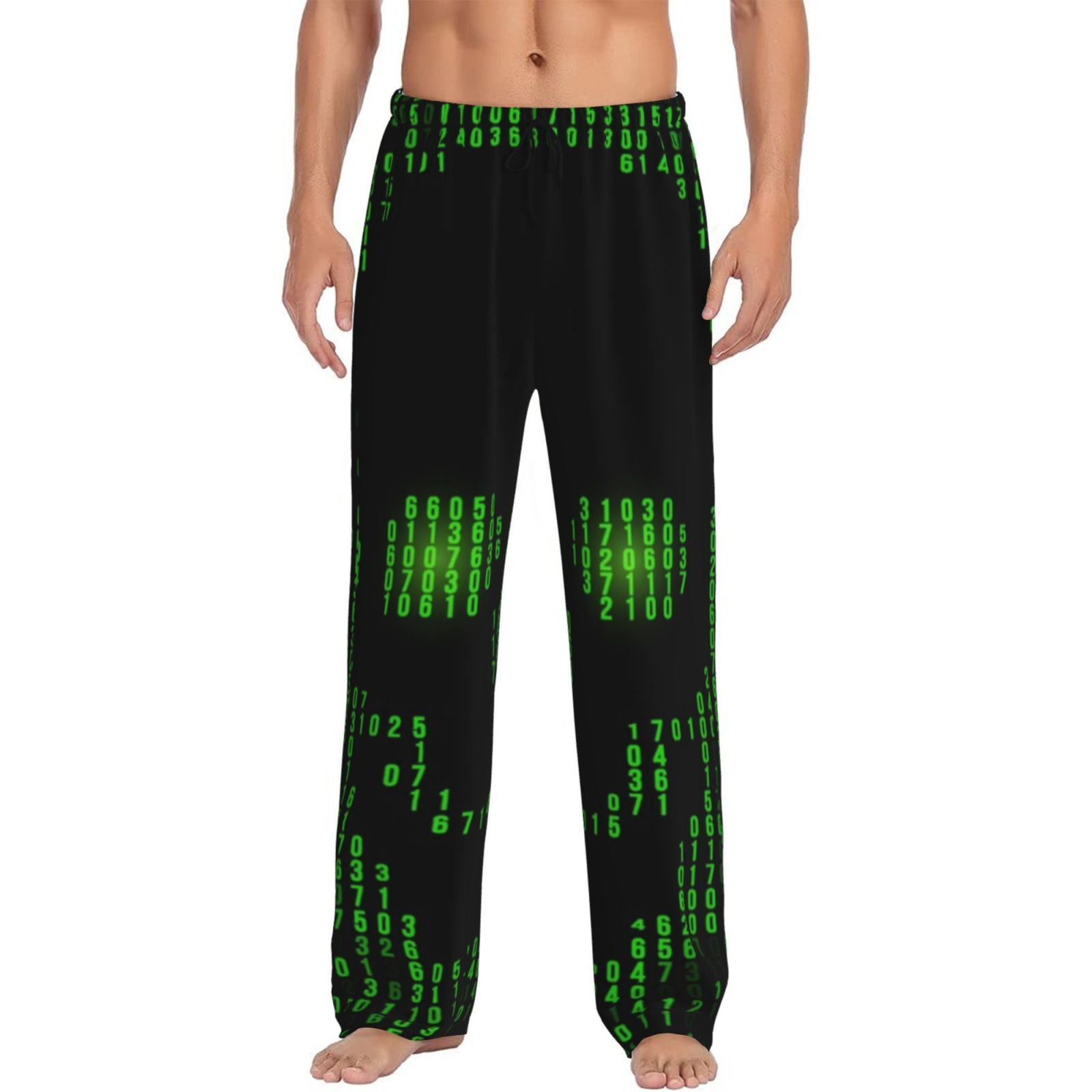 Lukts Numbers Skull for Men - Sleek Straight Pajama Pants, Versatile ...