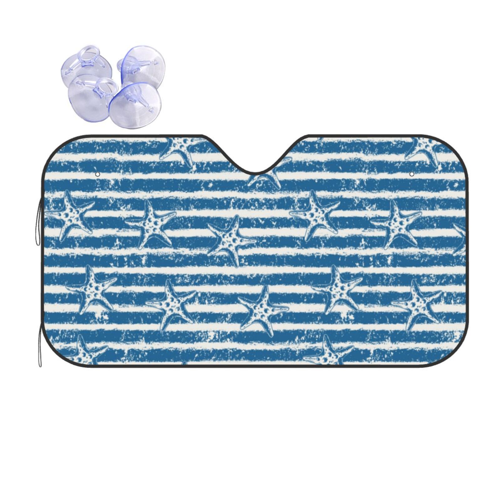 Lukts Ocean On Striped Car Windshield Sun Shade With Storage Pouch ...