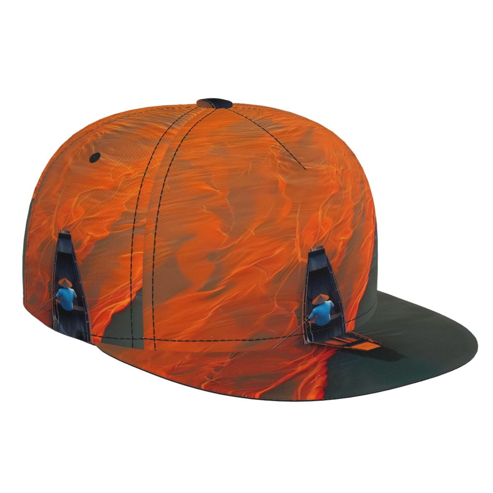 Lukts Orange Net Fishing Boat for Flat Brim Baseball Cap, Sun ...