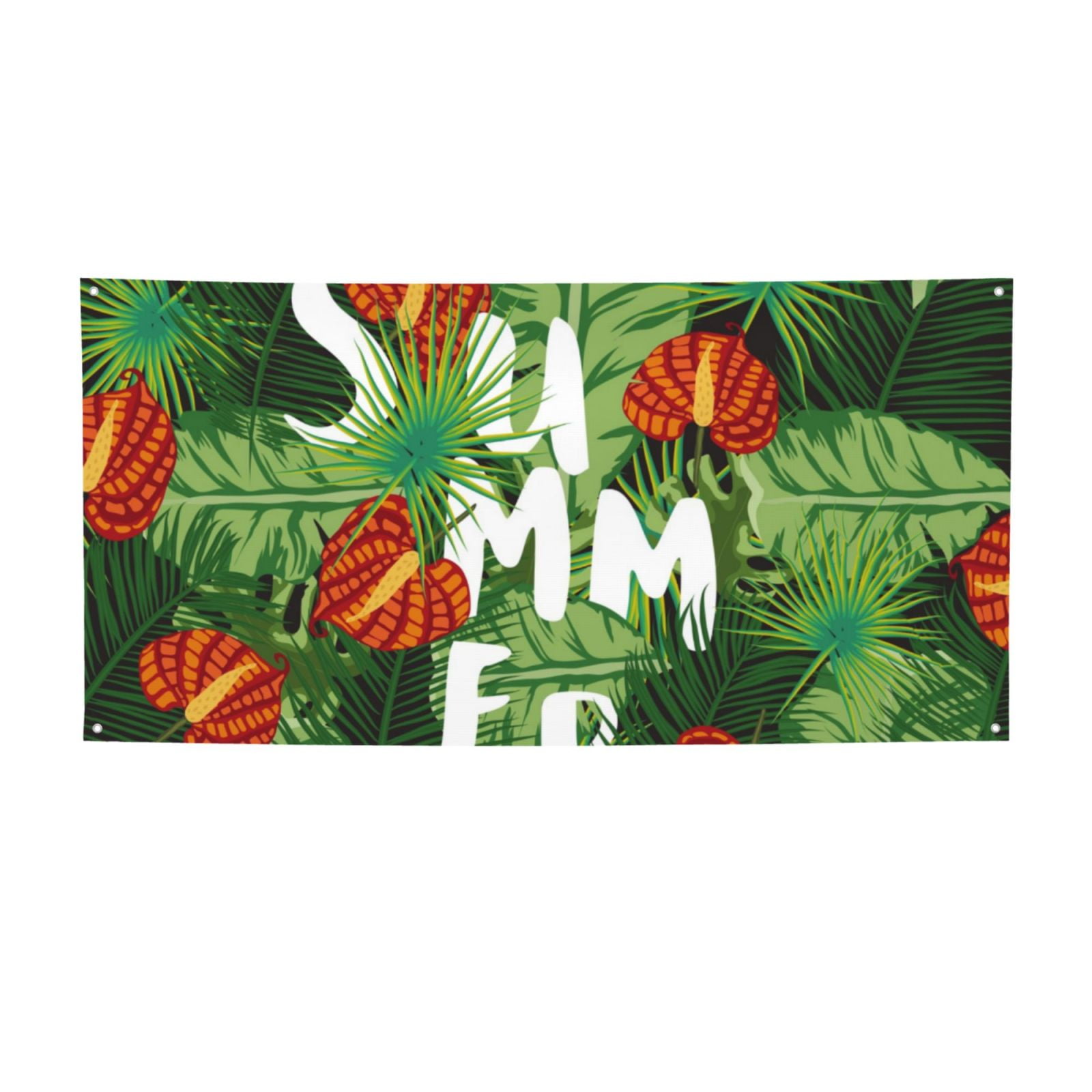 Lukts Palm Leaves And Tropical Flowers Print Banners and Signs for ...