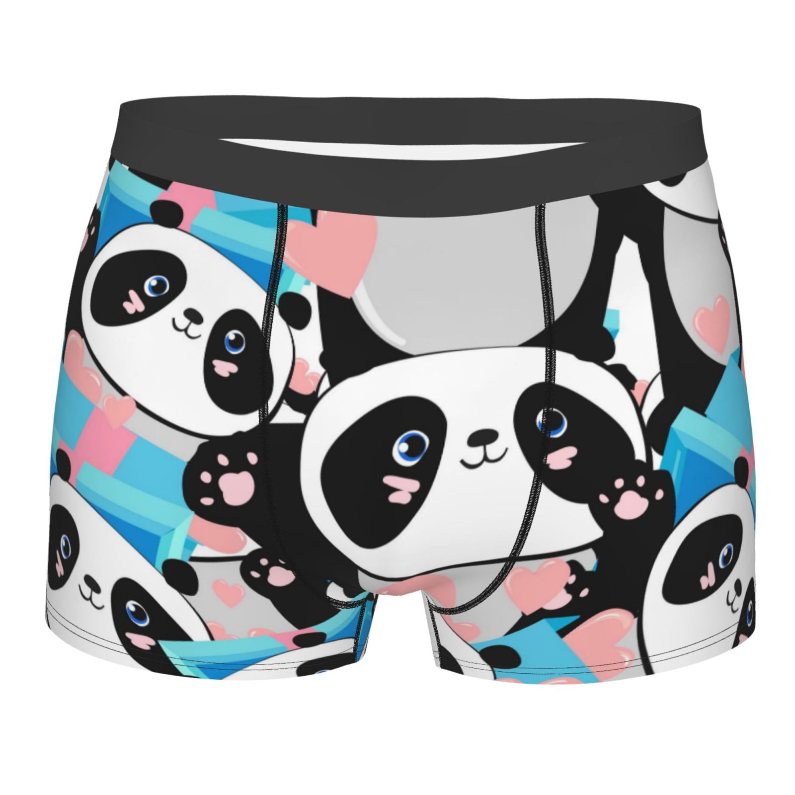 Lukts Panda Cute Pink Hearts Men'S Underwear Covered Waistband Boxer ...