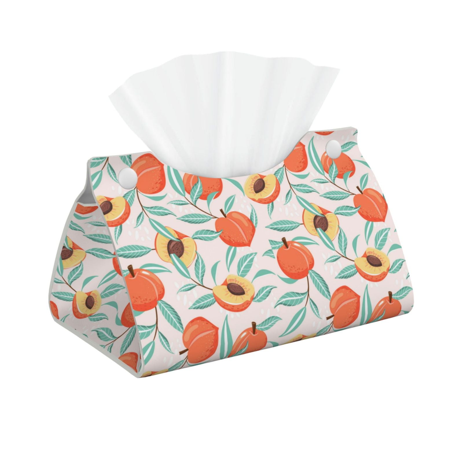 Lukts Peach for Leather Tissue Box Cover Rectangle，Decorative Faux ...