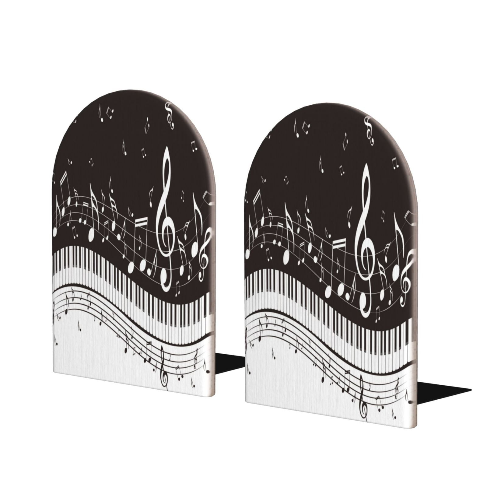Lukts Piano Keys With Musical Notes for Wooden Bookends, Heavy Duty ...