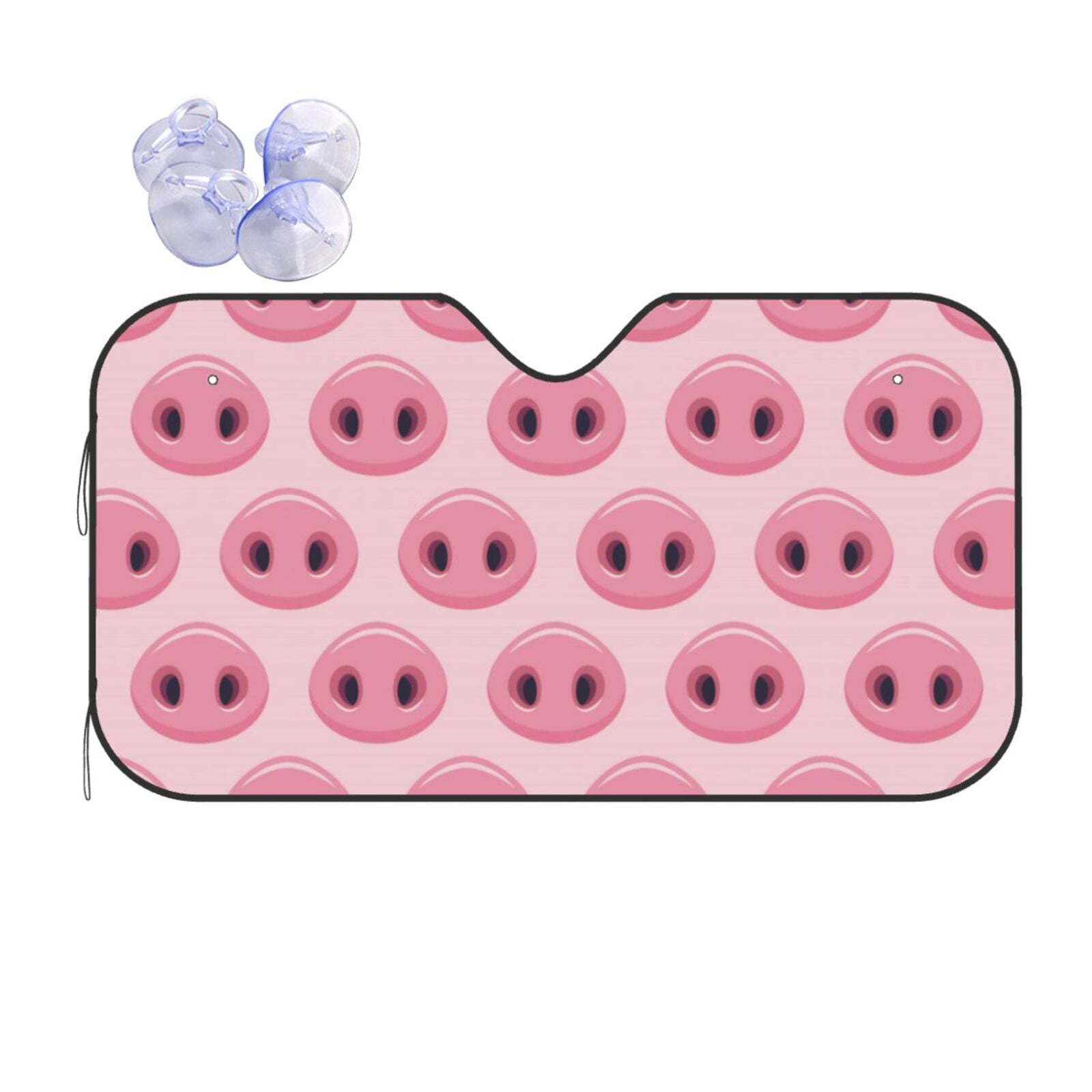 Lukts Pig Nose Car Windshield Sun Shade With Storage Pouch,Foldable Sun ...