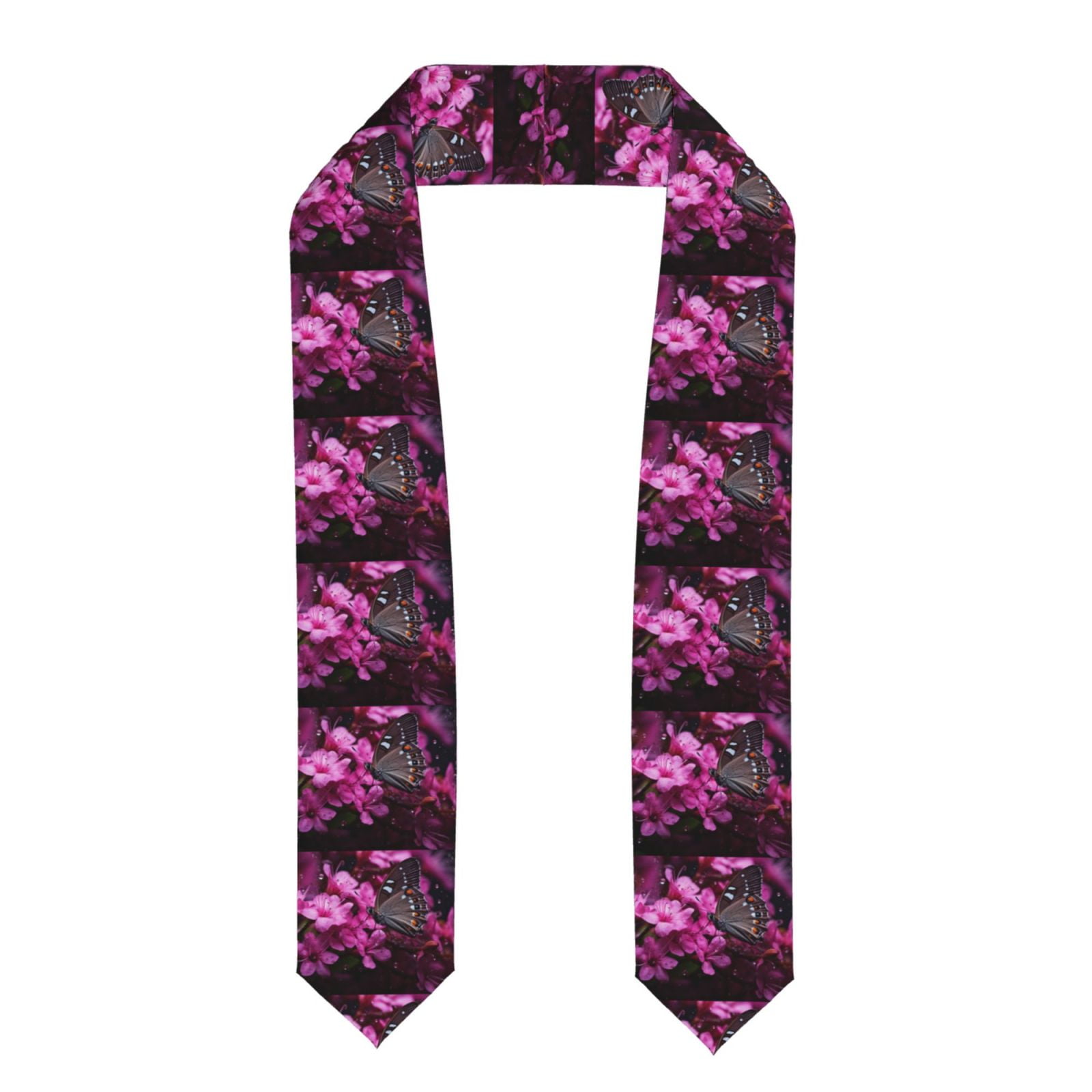 Lukts Pink Blossoms Butterfly for Graduation Shawl Ribbon, Unisex 36x5 ...