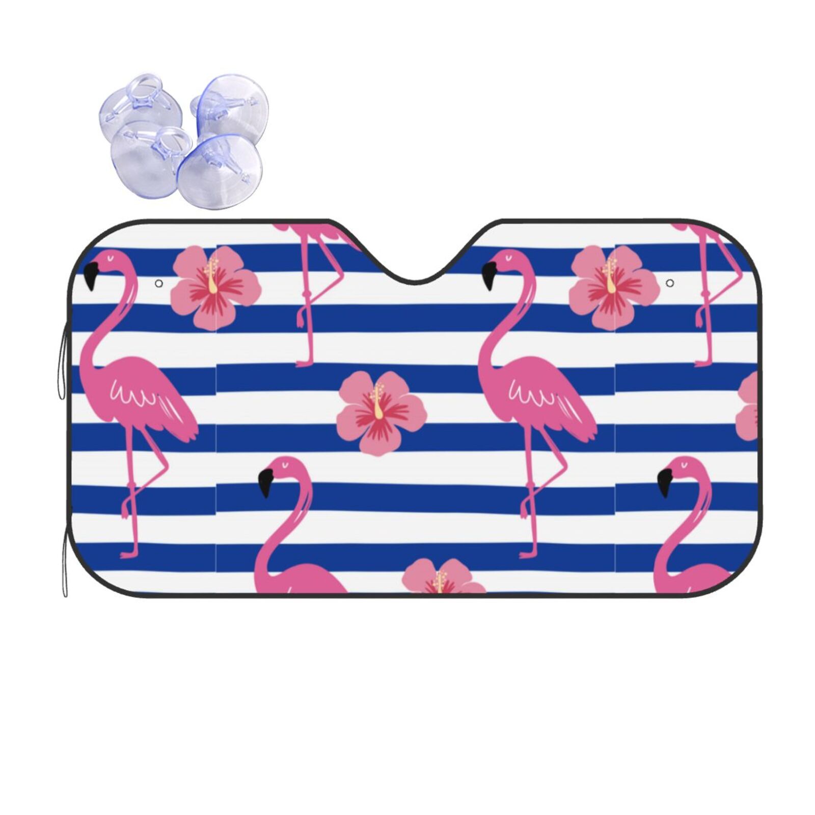 Lukts Pink Flamingo Car Windshield Sun Shade With Storage Pouch ...