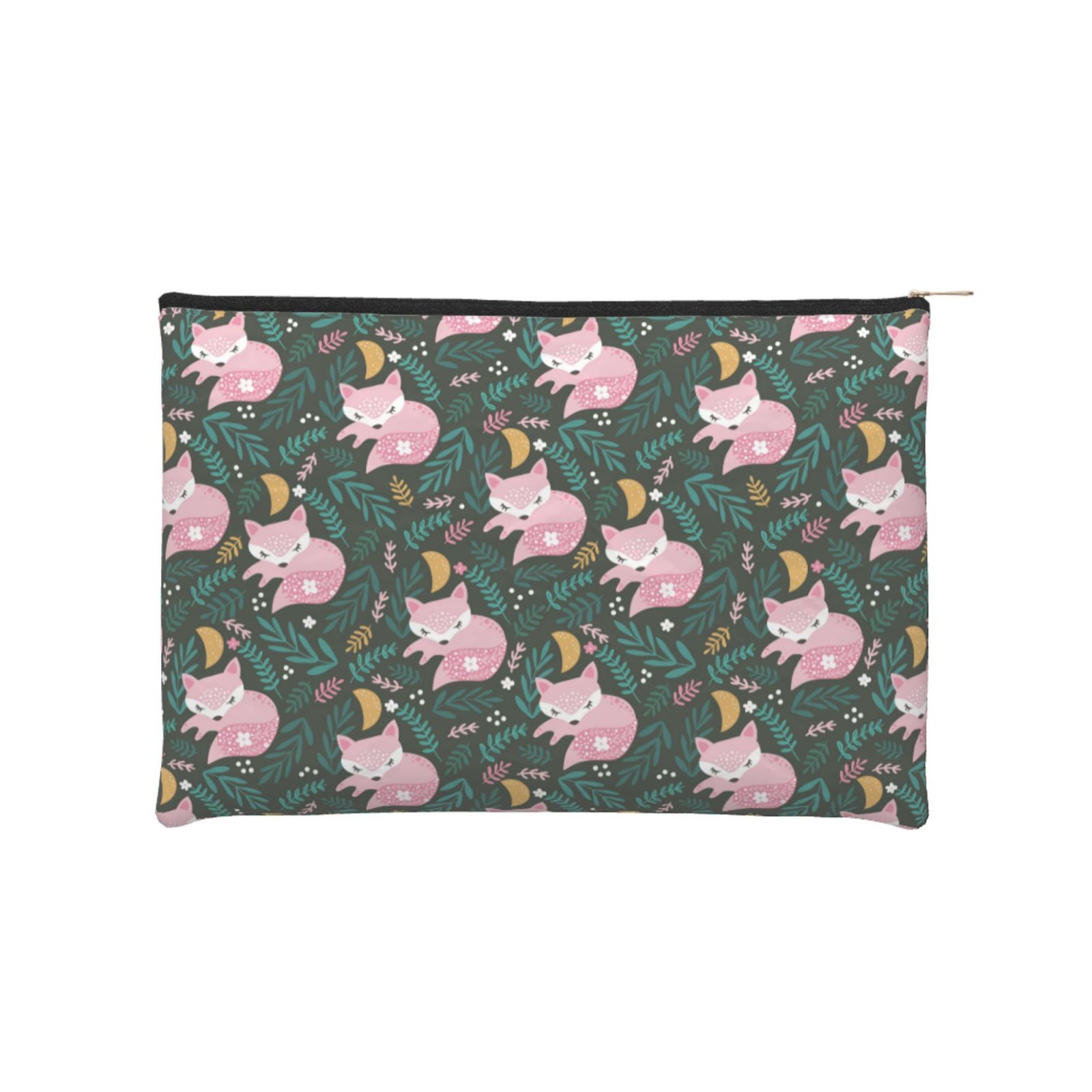 Lukts Pink Sleeping Fox for DuPont Paper Portable Toiletry Bag, Zipper ...