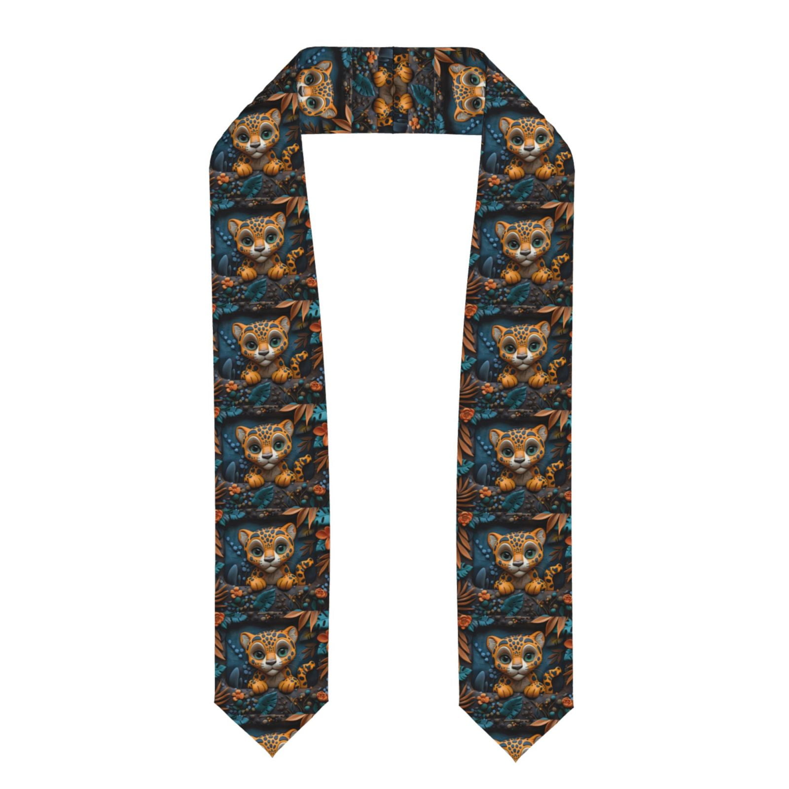 Lukts Playful Leopard Art for Graduation Shawl Ribbon, Unisex 36x5.1 ...