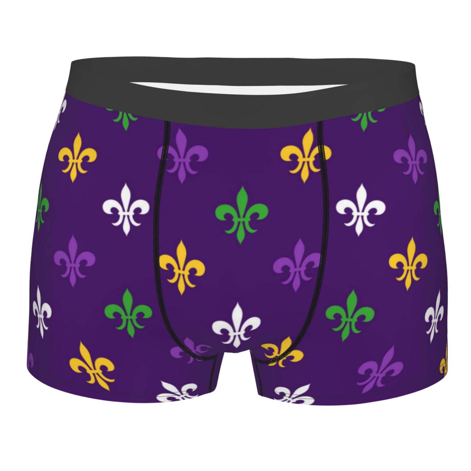 Lukts Purple Mardi Gras Men'S Underwear Covered Waistband Boxer Briefs ...