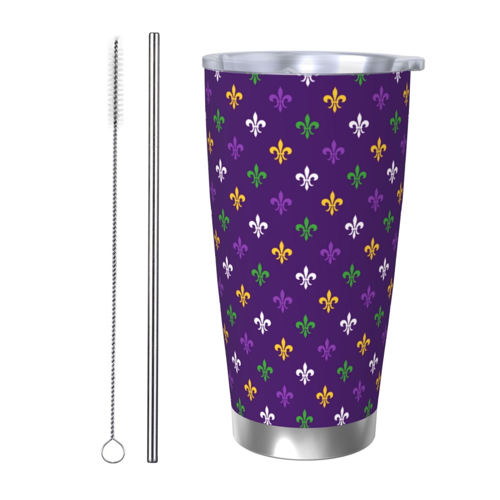 Lukts Purple Mardi Gras for 20OZ Car Cup, Stainless Steel Direct ...