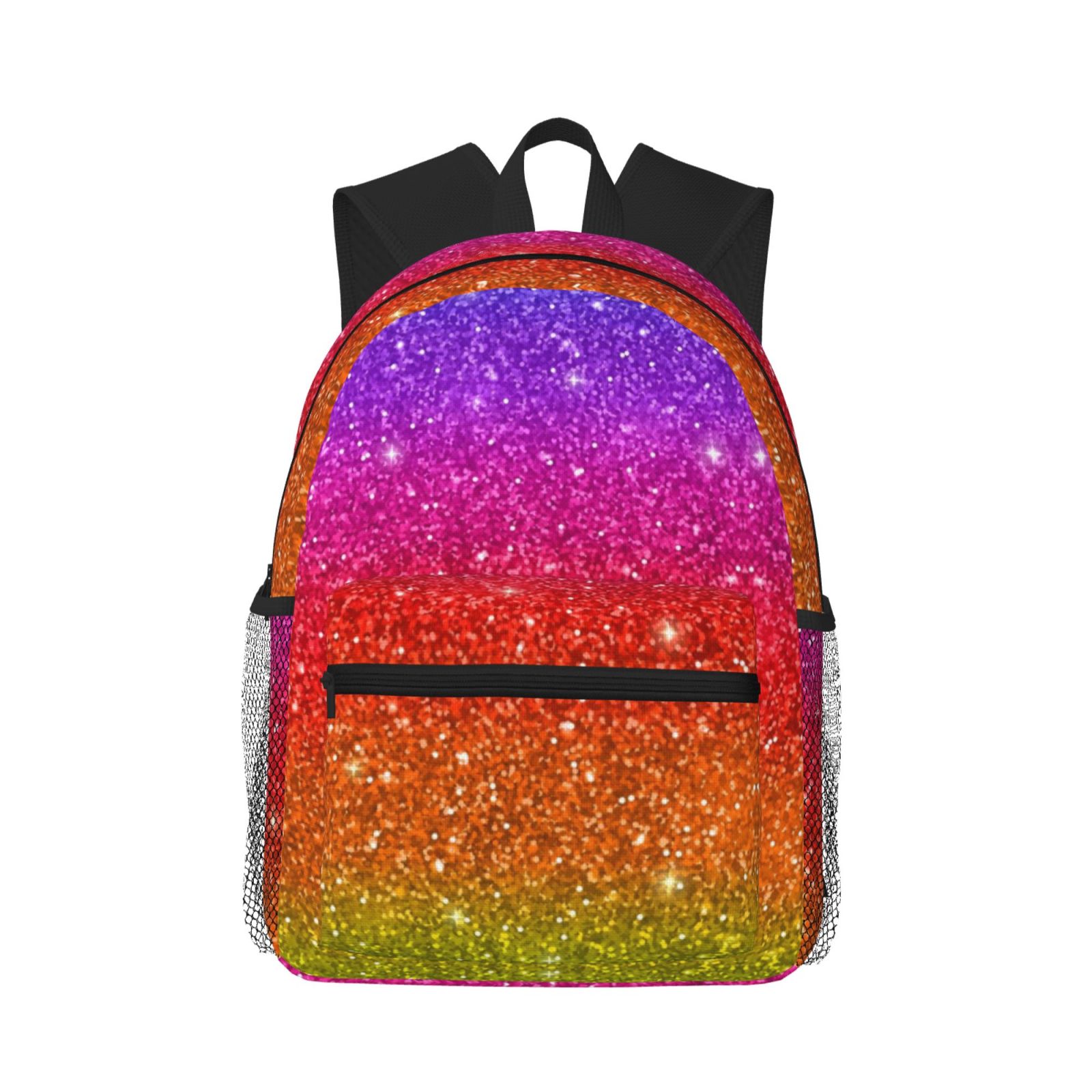 Lukts Rainbow Glitter Backpack For Men Women,Waterproof High School ...