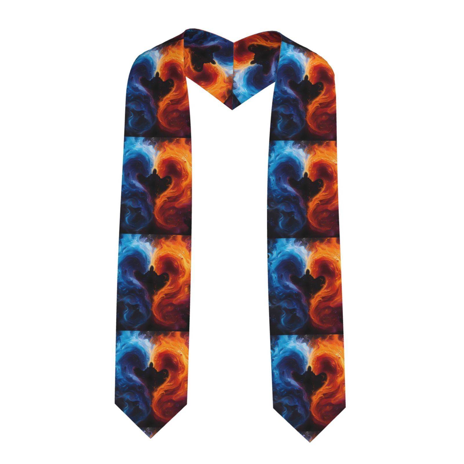Lukts Red And Blue Abstract for Graduation Shawl Ribbon, Unisex 36x5.1 ...