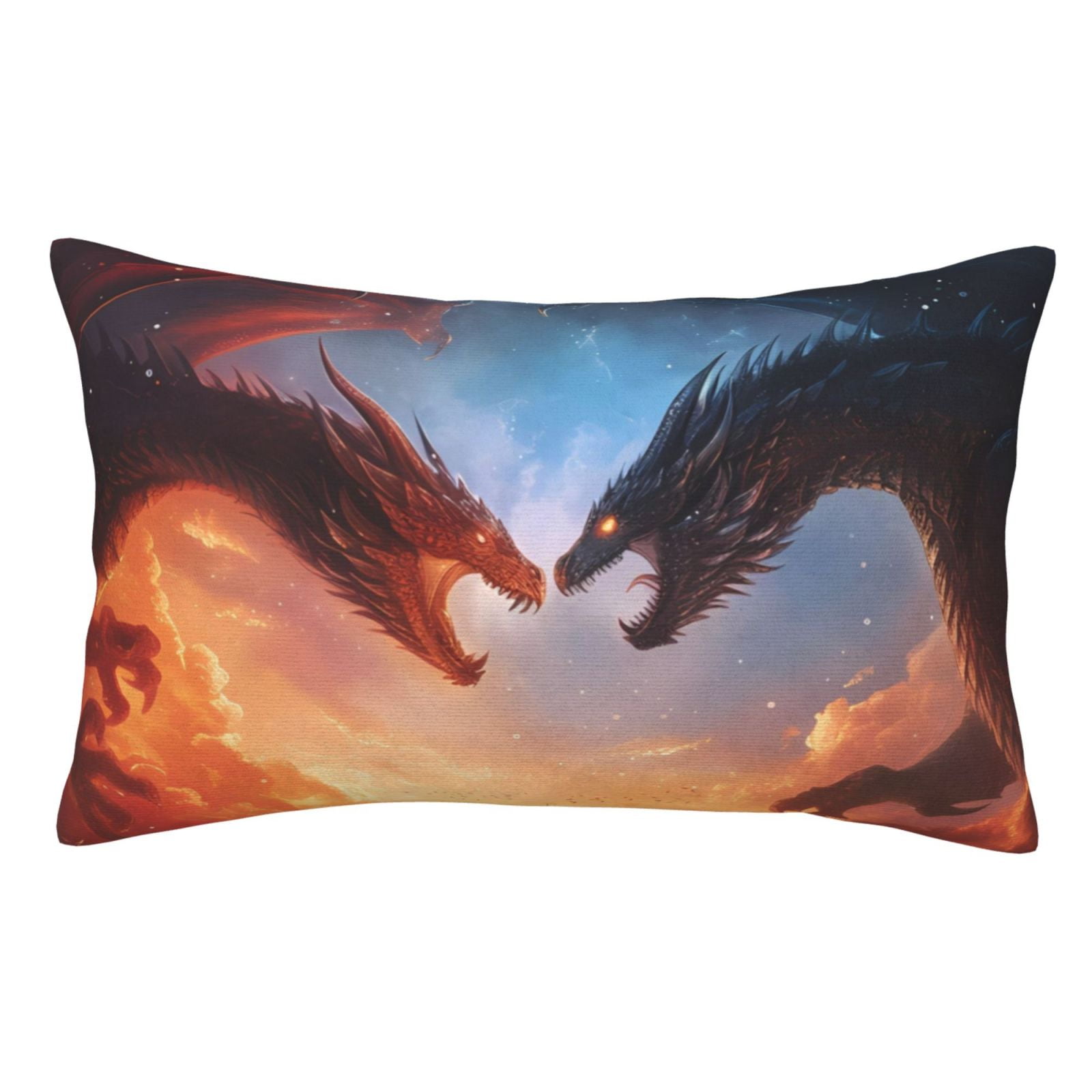 Lukts Red And Blue Fire Cloud Dragon Pillow Protectors from Dust and ...