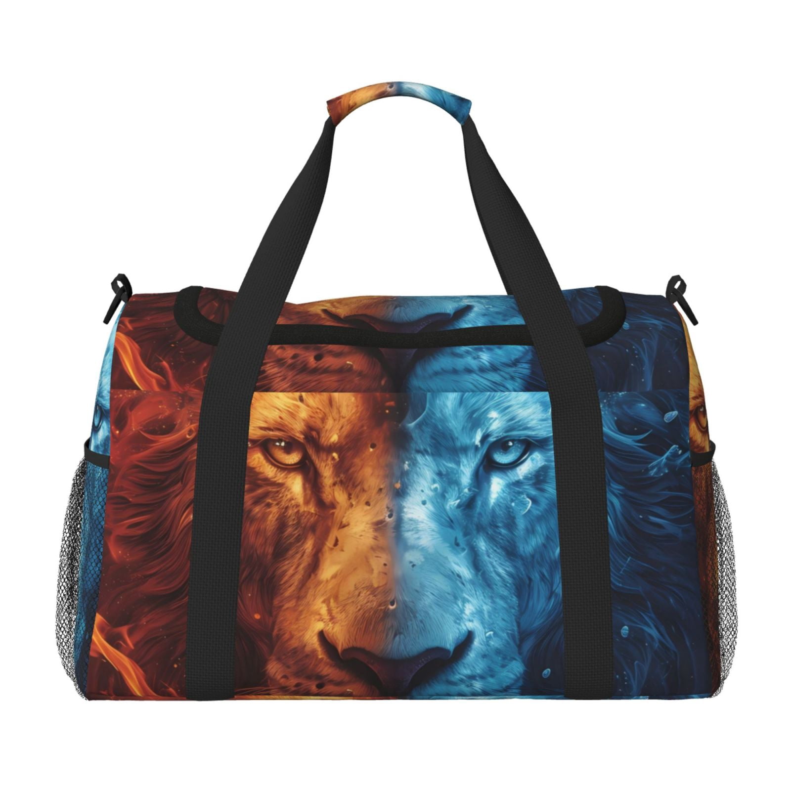 Lukts Red And Blue Fire Lion for Hand-Held Messenger Travel Bag ...