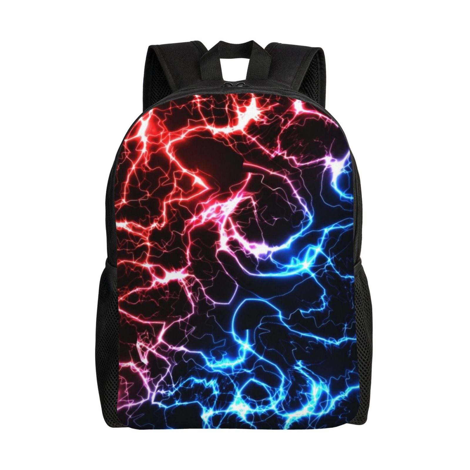 Lukts Red And Blue Lightning Backpack for Travel, Sports, Beach, Work ...
