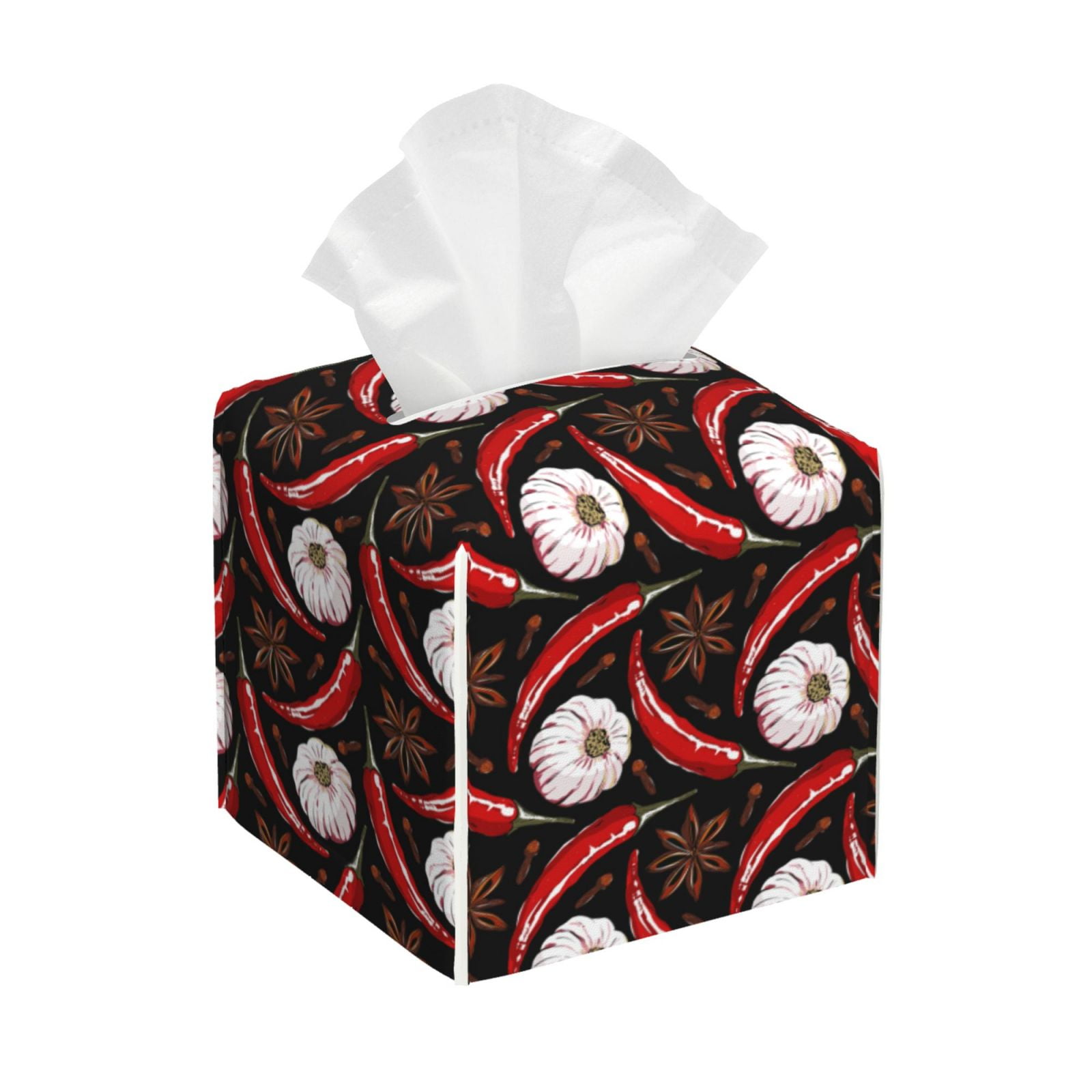 Lukts Red Hot Chili 1 for Leather Tissue Box Cover Square，Decorative ...