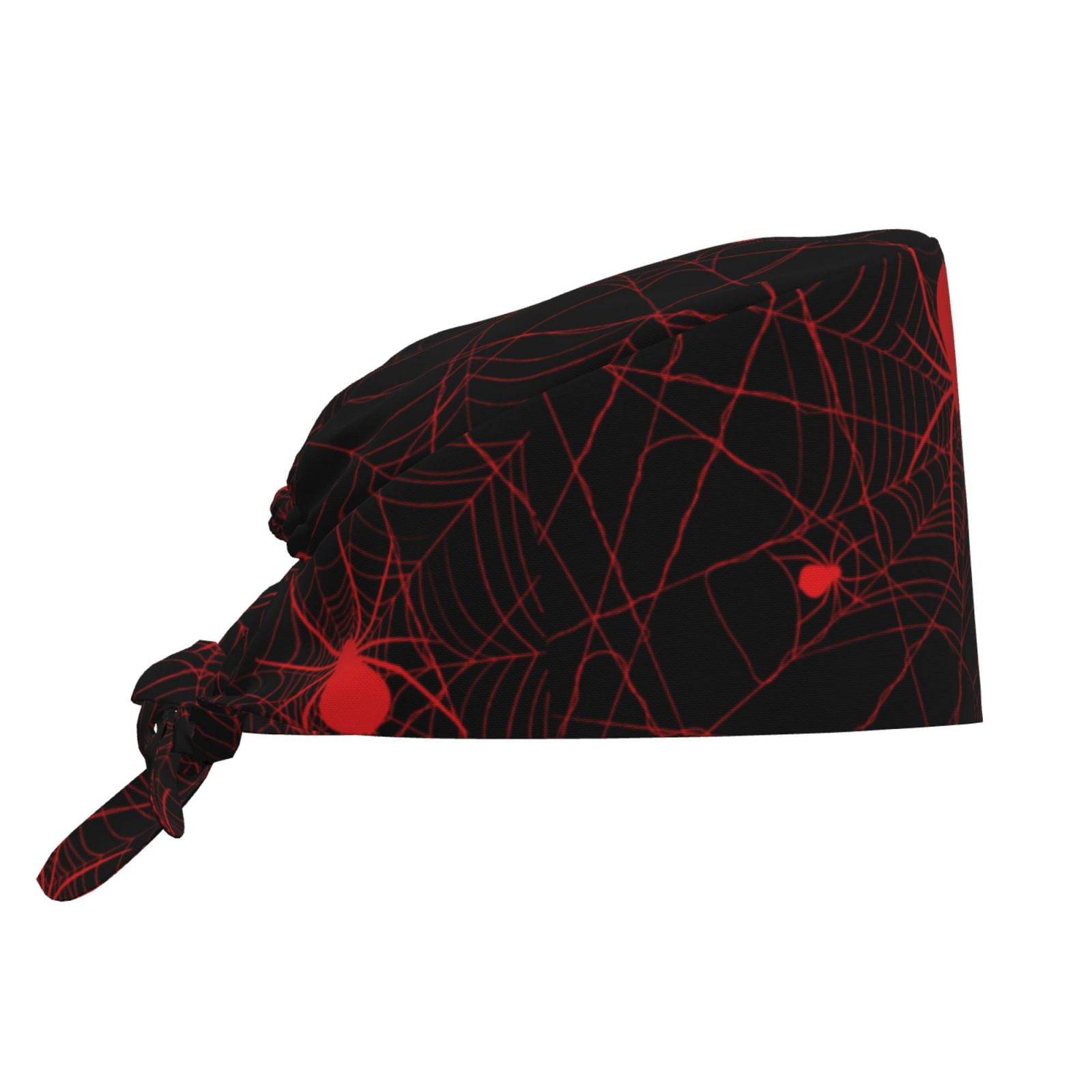 Lukts Red Spider On The Web for Breathable Doctor Chef Work Hat,Lace-up ...