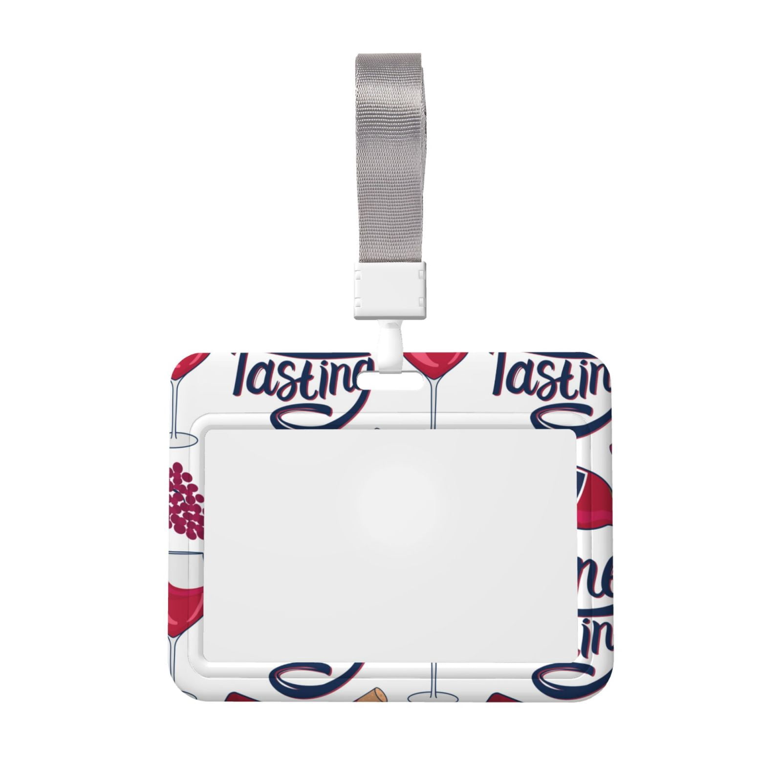 Lukts Red Wine Glass Bottle for Work Badge Protective Case, Waterproof ...