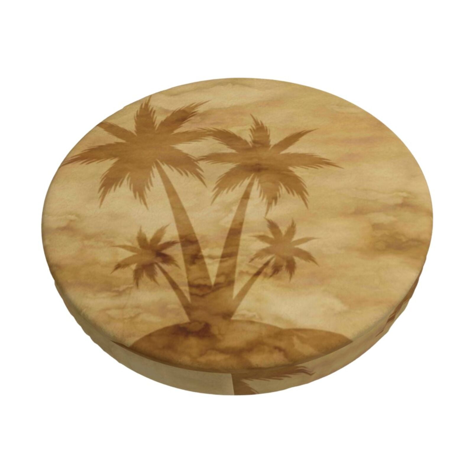 Lukts Retro Palm Tree Bar Stool Covers 12"-14" Round Crease-Resistant ...