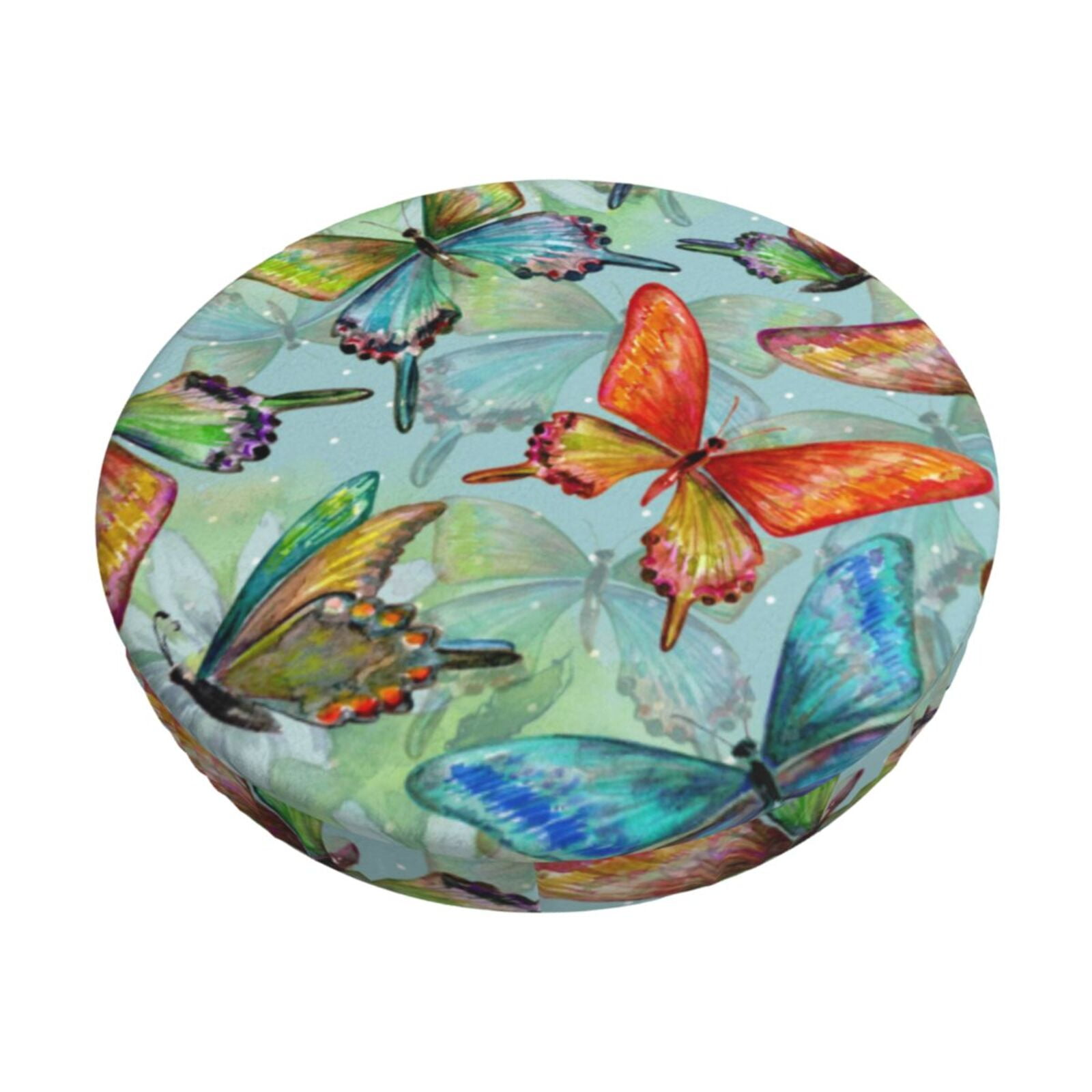 Lukts Retro Seamless Flying Butterflies Bar Stool Covers 12"-14" Round ...
