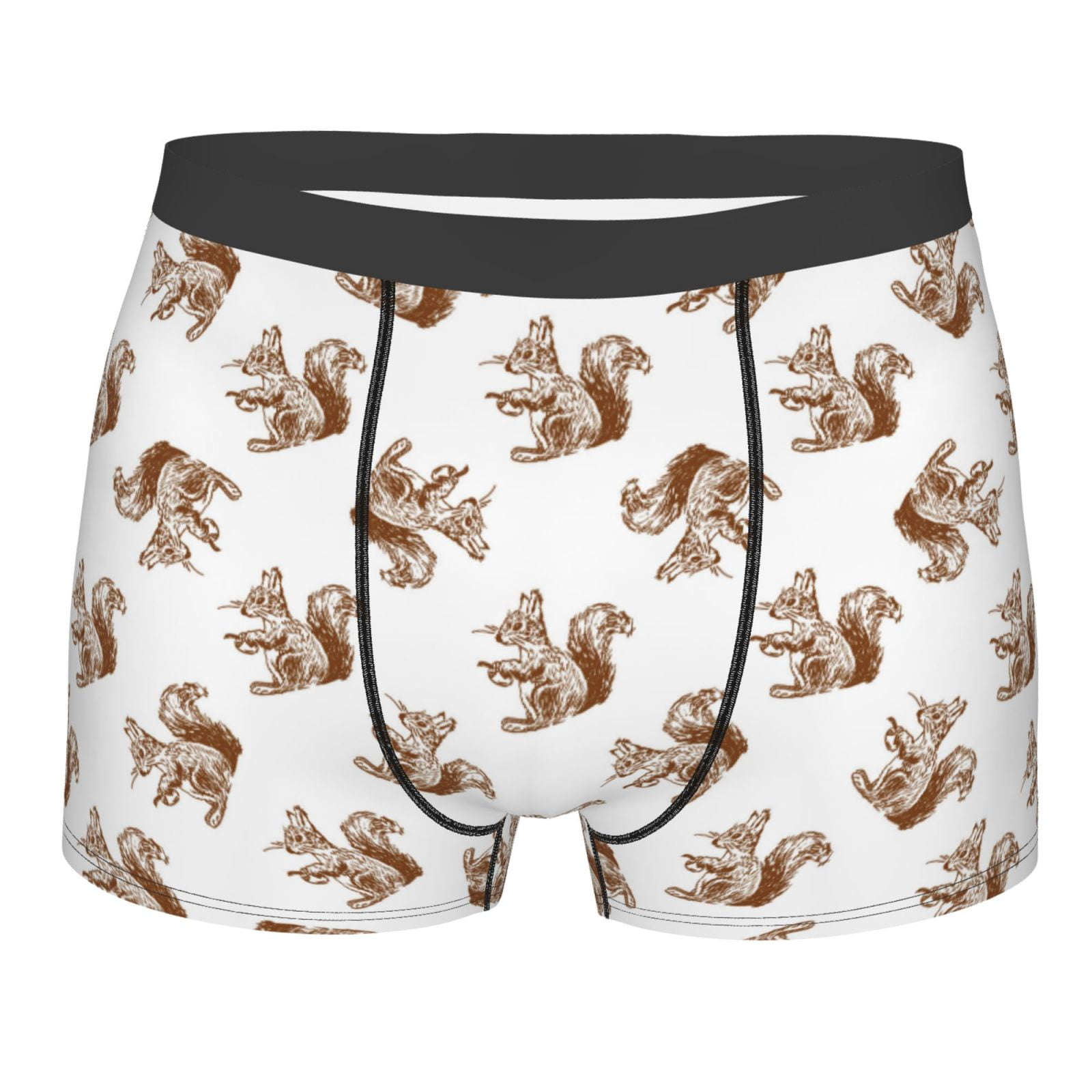 Lukts Retro Squirrel Men's Underwear Covered Waistband Boxer Briefs ...