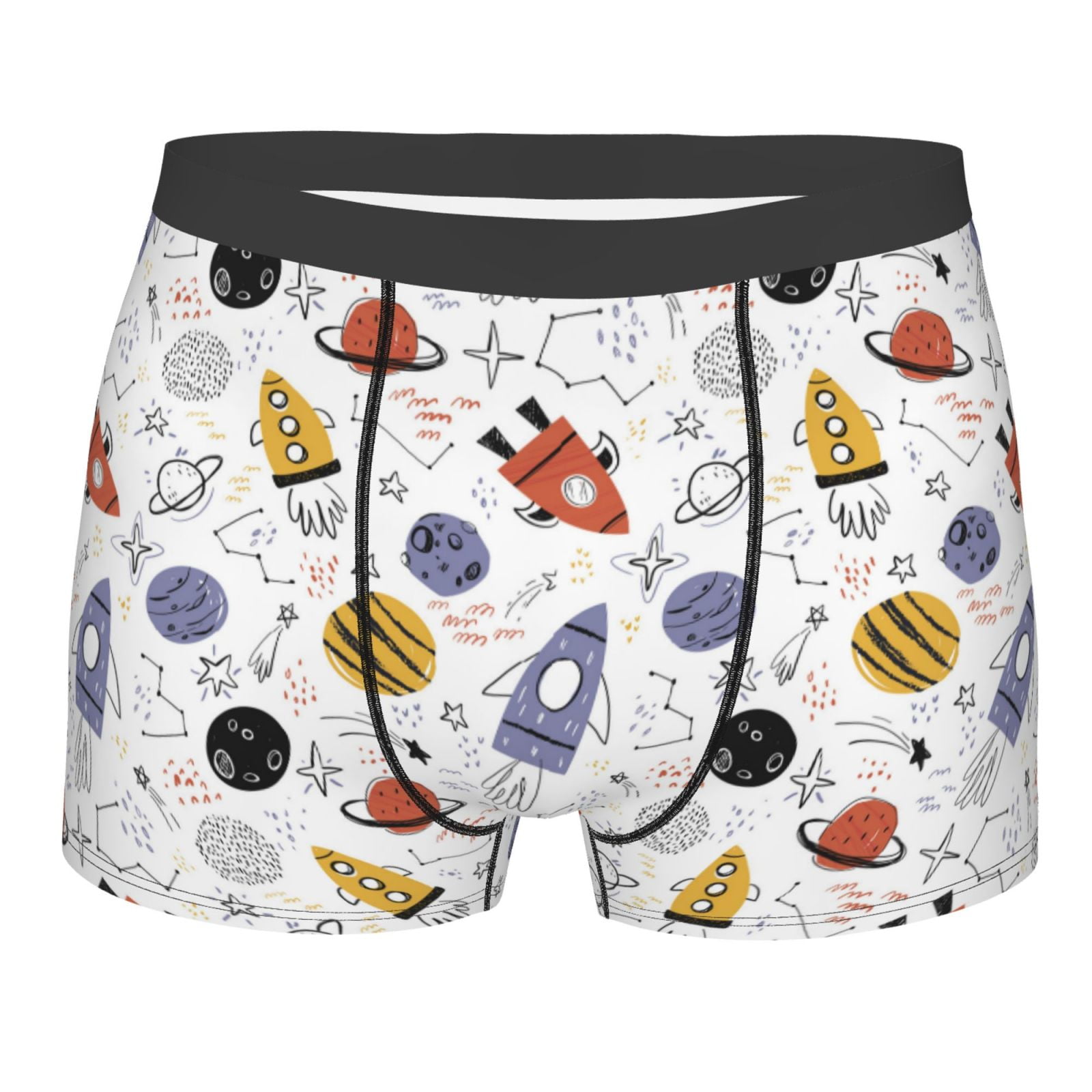 Lukts Rocket Planets Men'S Underwear Covered Waistband Boxer Briefs ...