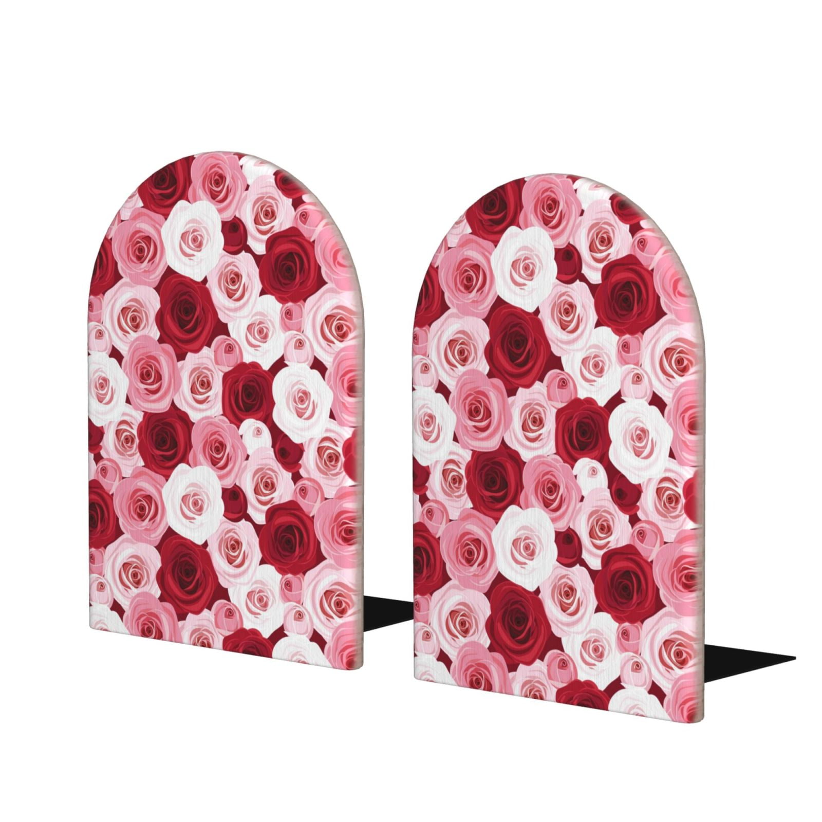 Lukts Rose for Wooden Bookends, Heavy Duty Metal Bookshelf Suitable for ...