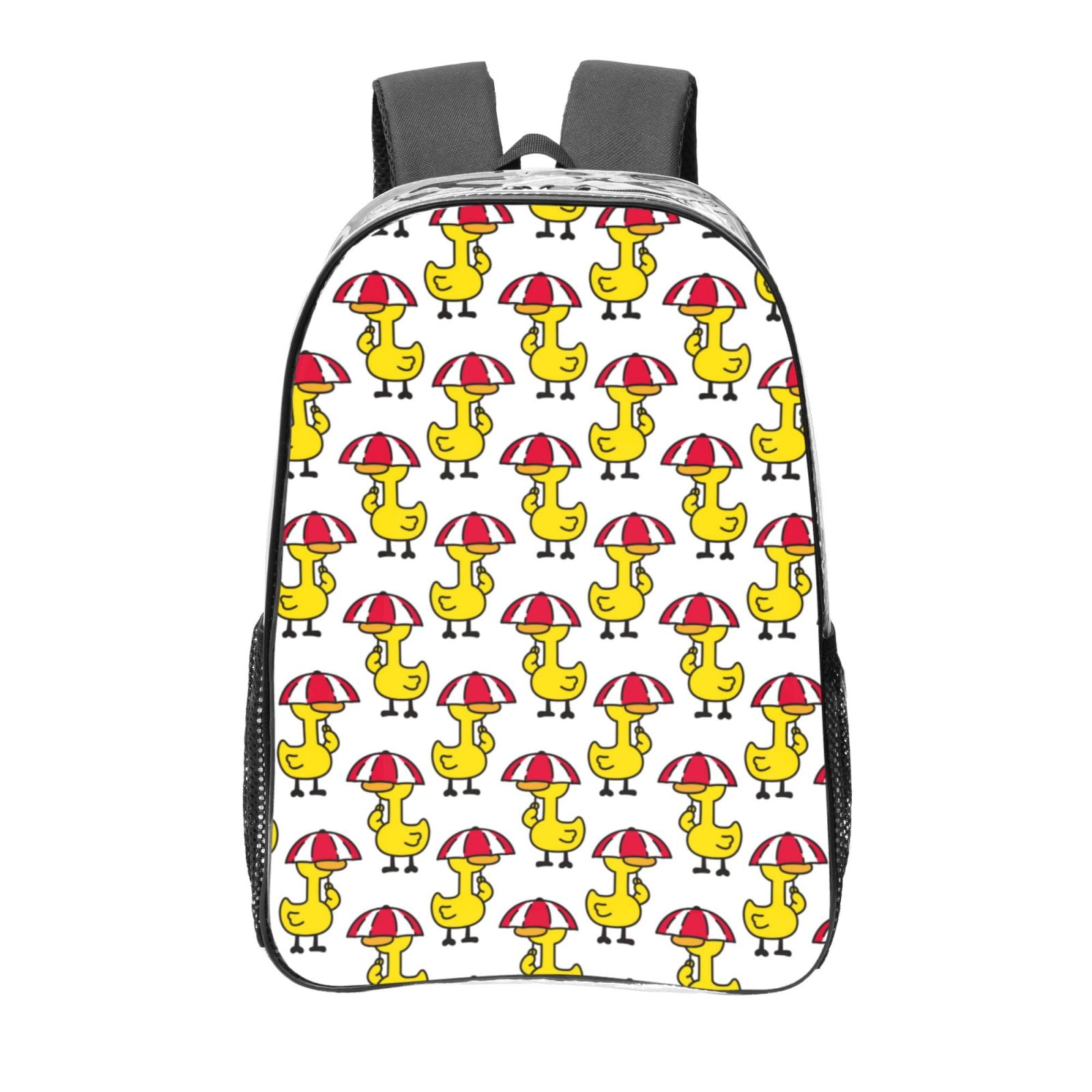 Lukts Rubber Duck Chicken Bird for 16-inch Transparent Backpack ...