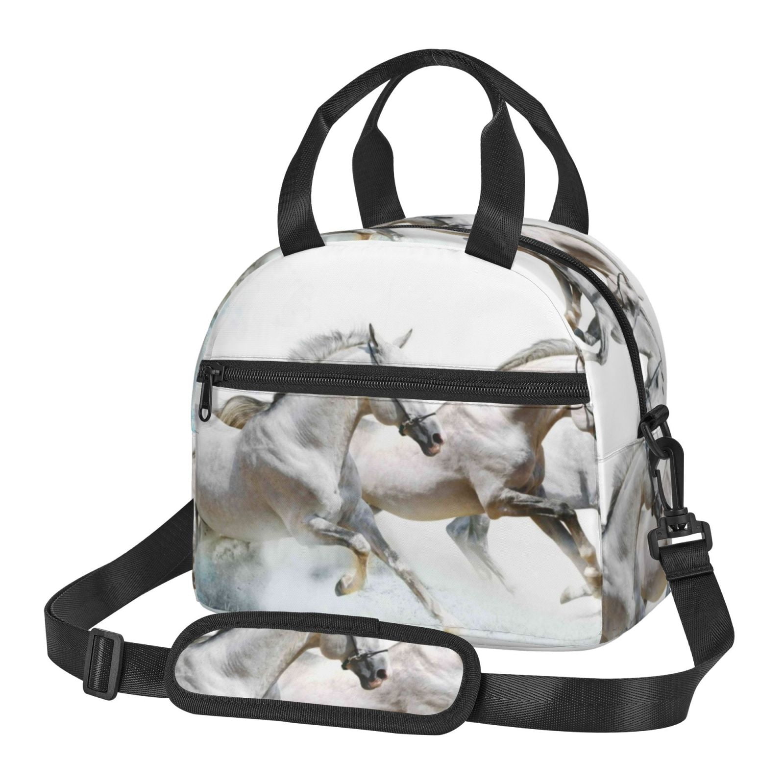 Lukts Running White Horses for Insulated Lunch Box, Lunch Bag Lunch Cag ...