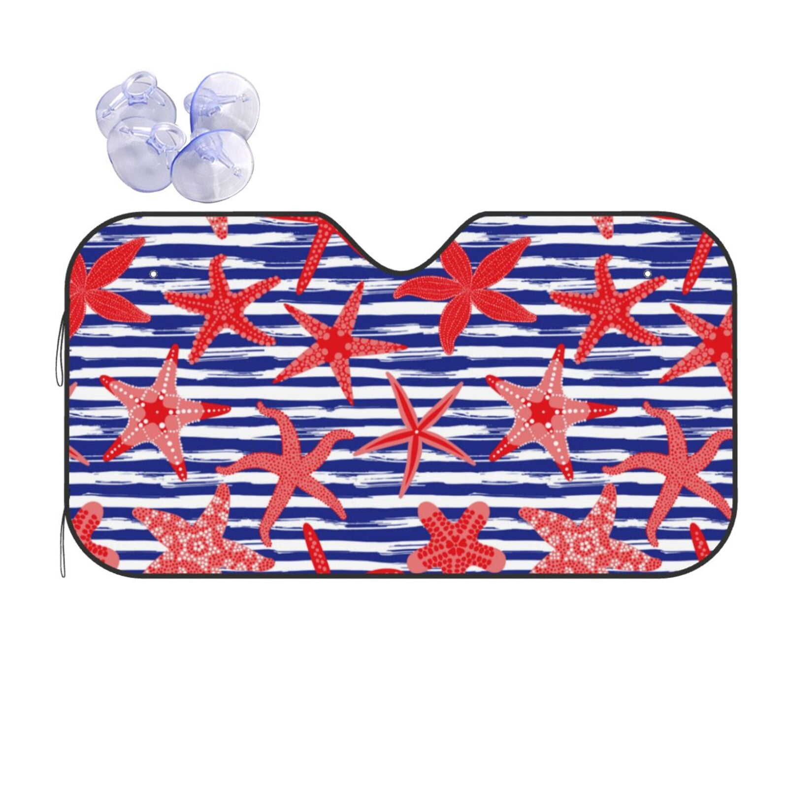 Lukts Sea Stars Car Windshield Sun Shade With Storage Pouch,Foldable ...