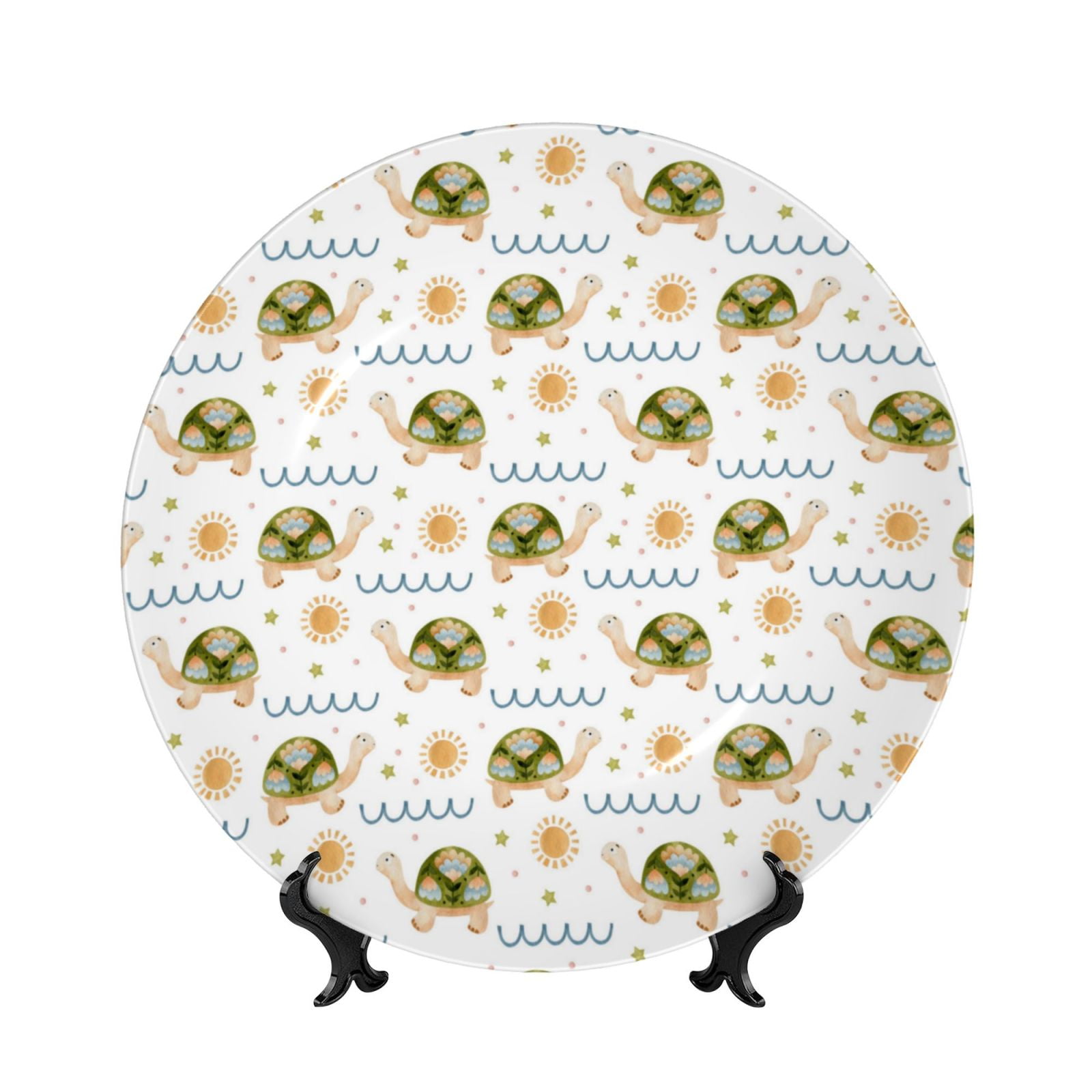 Lukts Sea Turtle Basking in the Sun for Bone China Decorative Plates ...