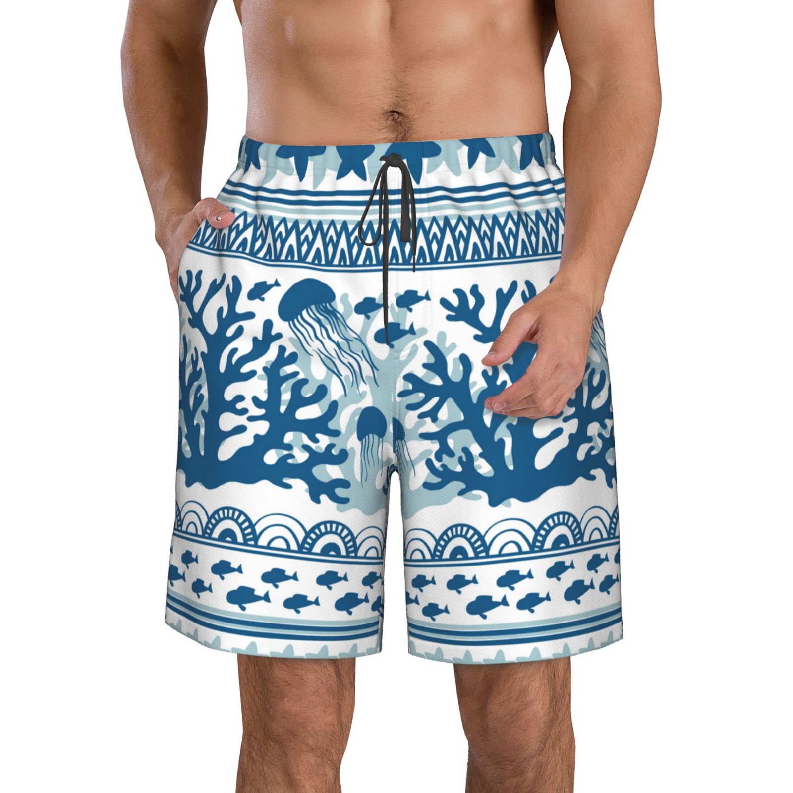Lukts Sea Underwater Jellyfish Mens Swim Trunks Quick Dry Swim Shorts ...