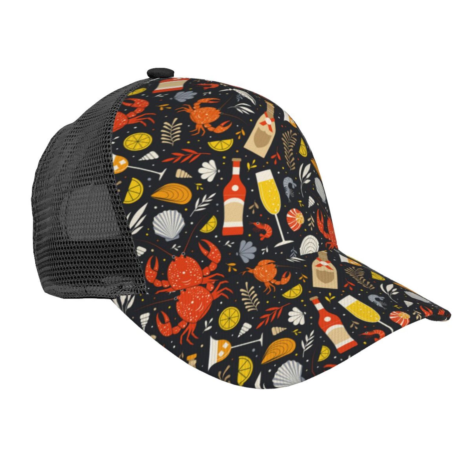Lukts Seafood And Drinks for Baseball Cap, Adjustable Sports Travel ...