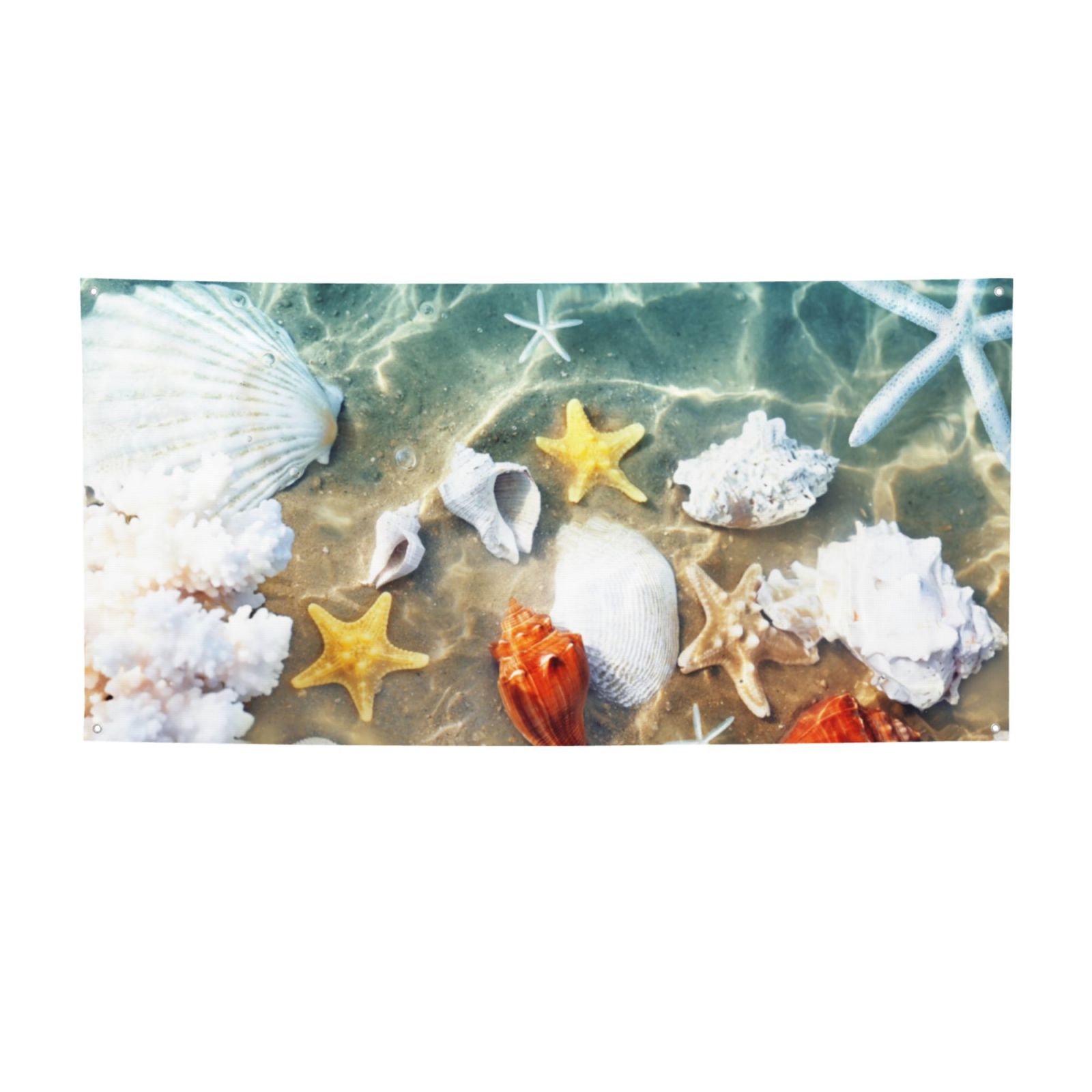 Lukts Seashell On The Beach Print Banners and Signs for Outdoor ...