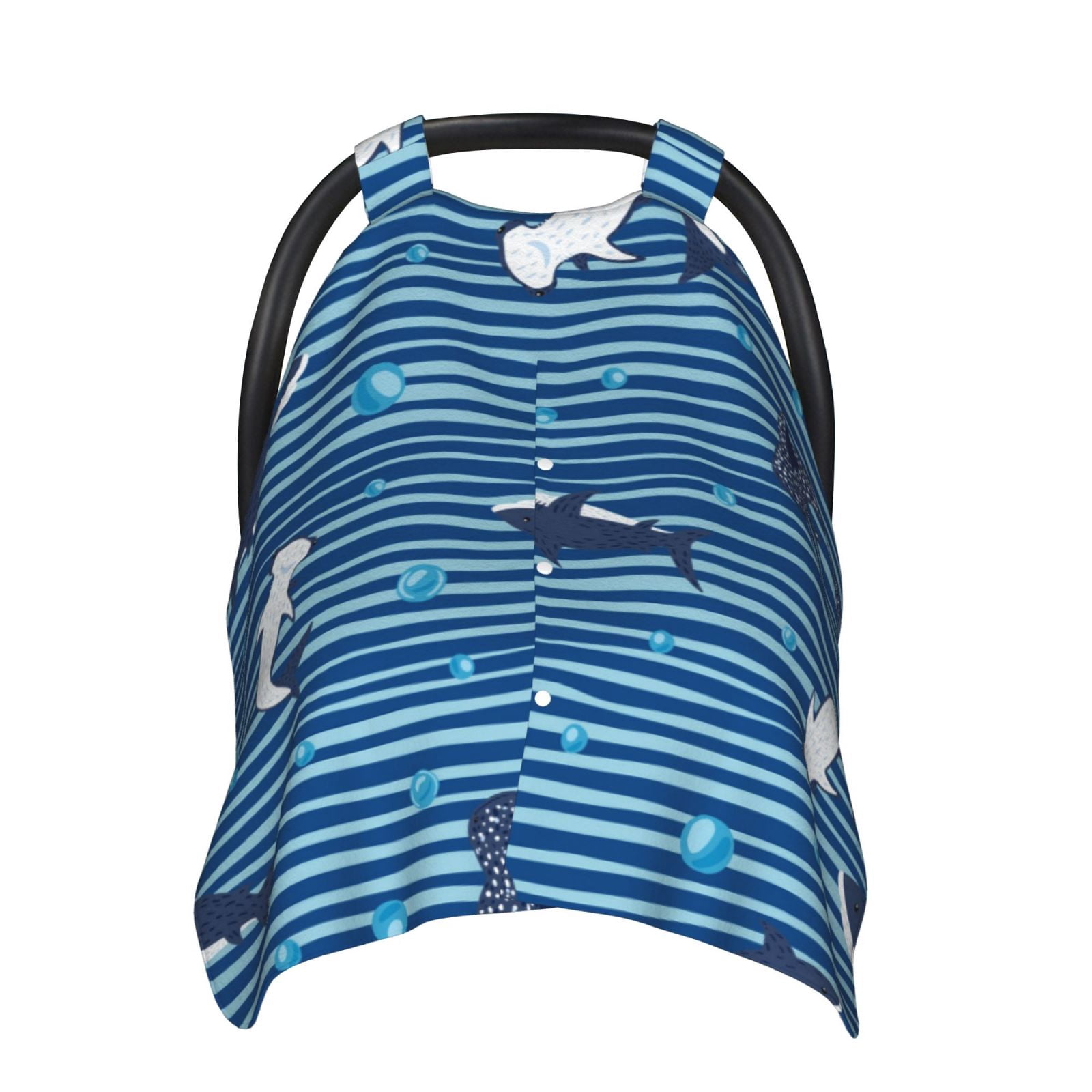 Lukts Sharks On White Blue Striped Car Seat Covers For Babies,Baby Car ...
