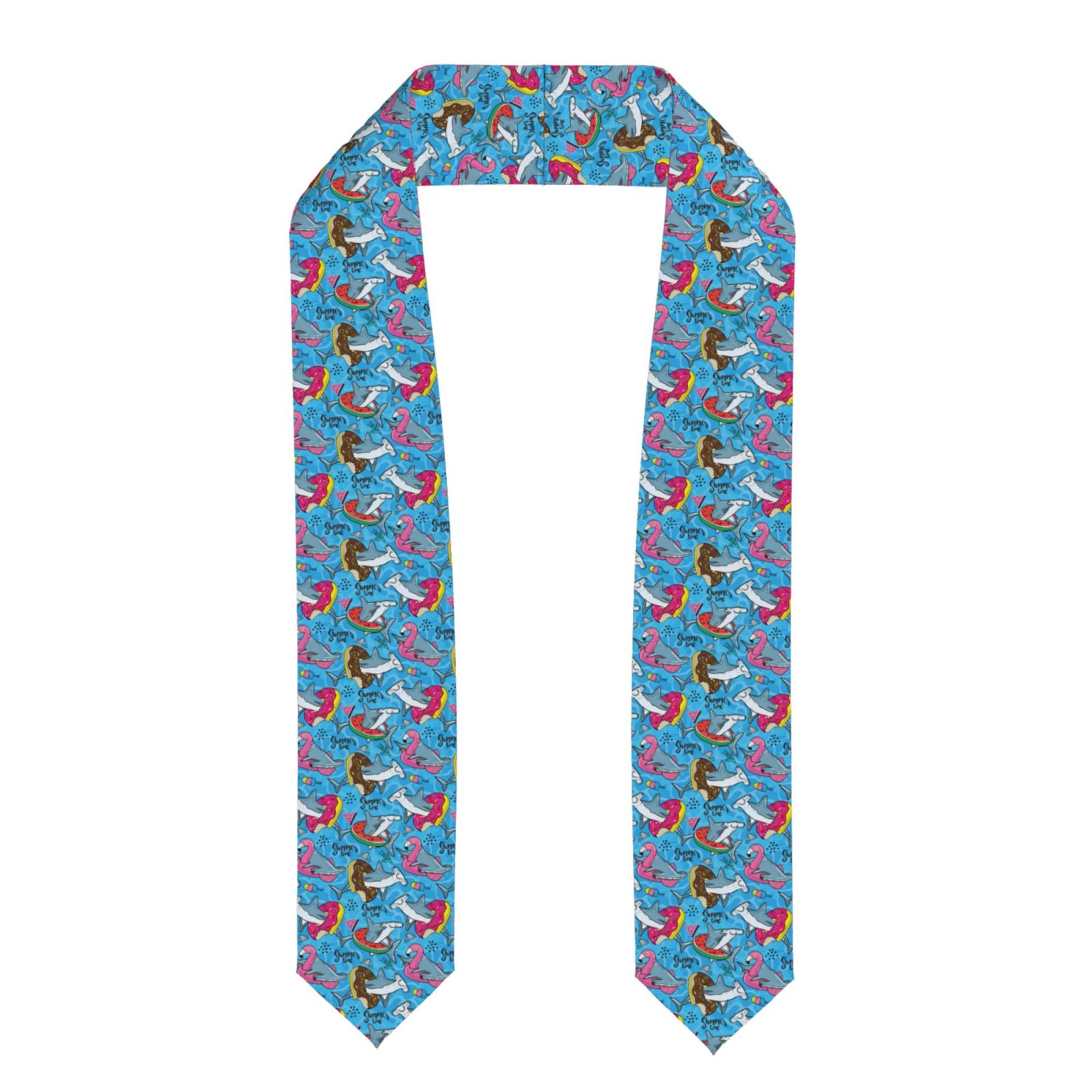 Lukts Sharks Summer for Graduation Shawl Ribbon, Unisex 36x5.1 Inch ...