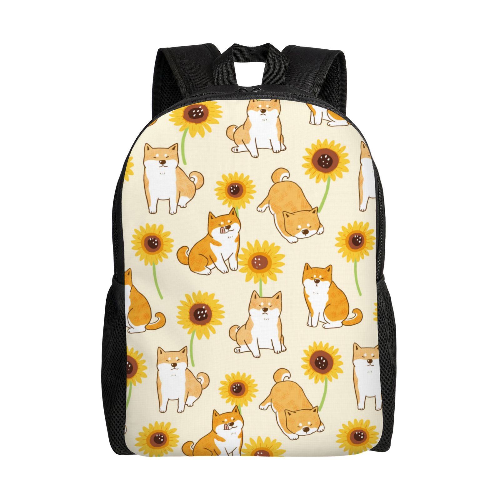 Lukts Shiba Inu Dog and Sunflower Backpack for Travel, Sports, Beach ...