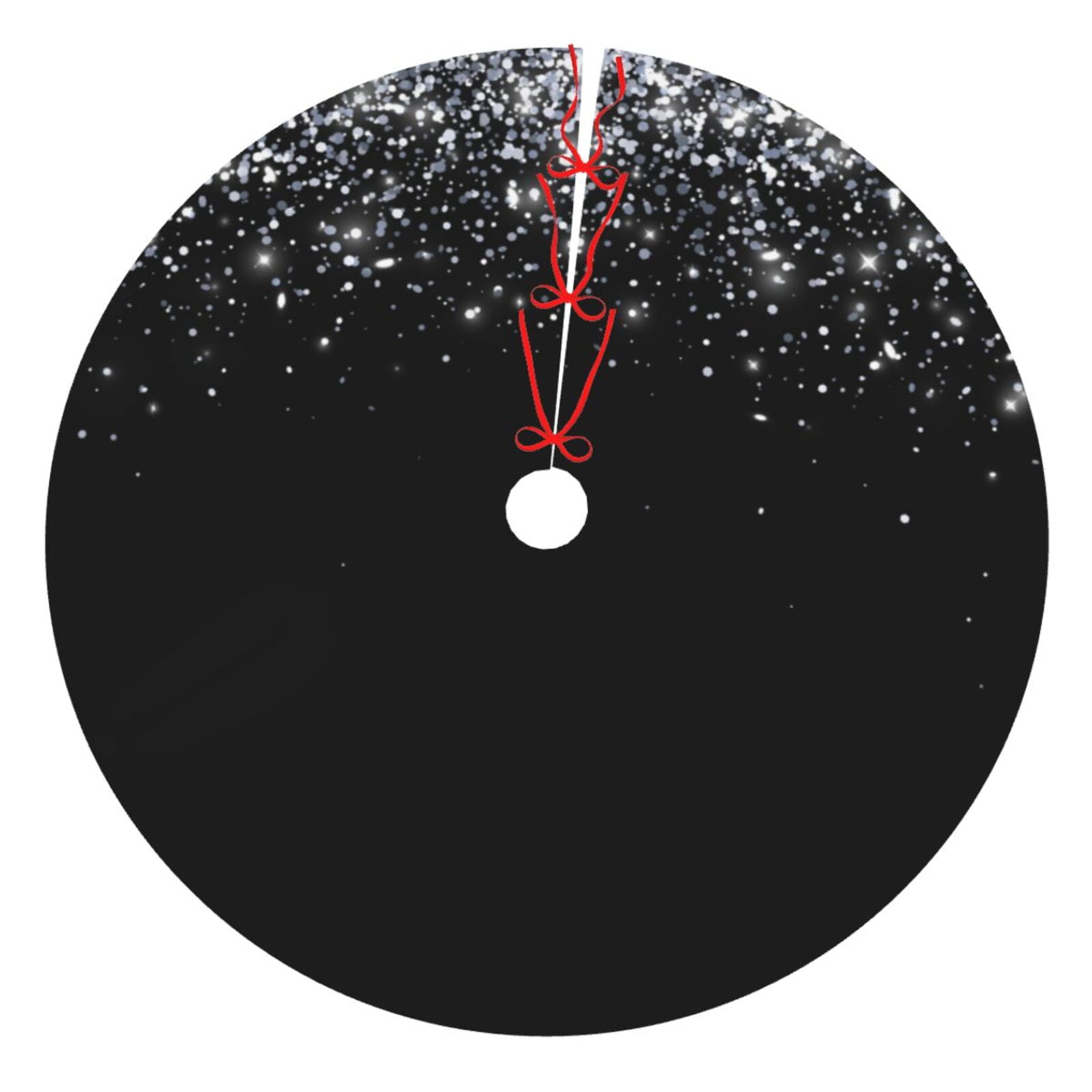 Lukts Silver Glitter1 patten Christmas Tree Skirt Decoration for Merry ...