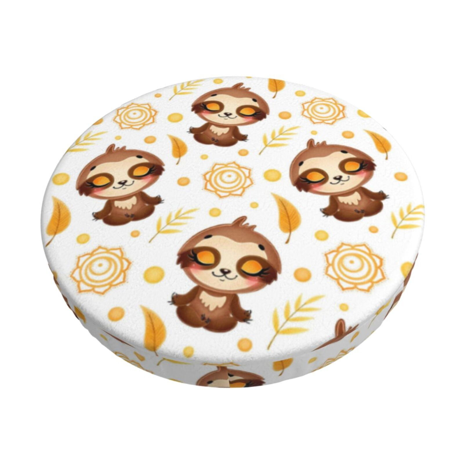 Lukts Sloth Yoga Bar Stool Covers 12"-14" Round Crease-Resistant ...