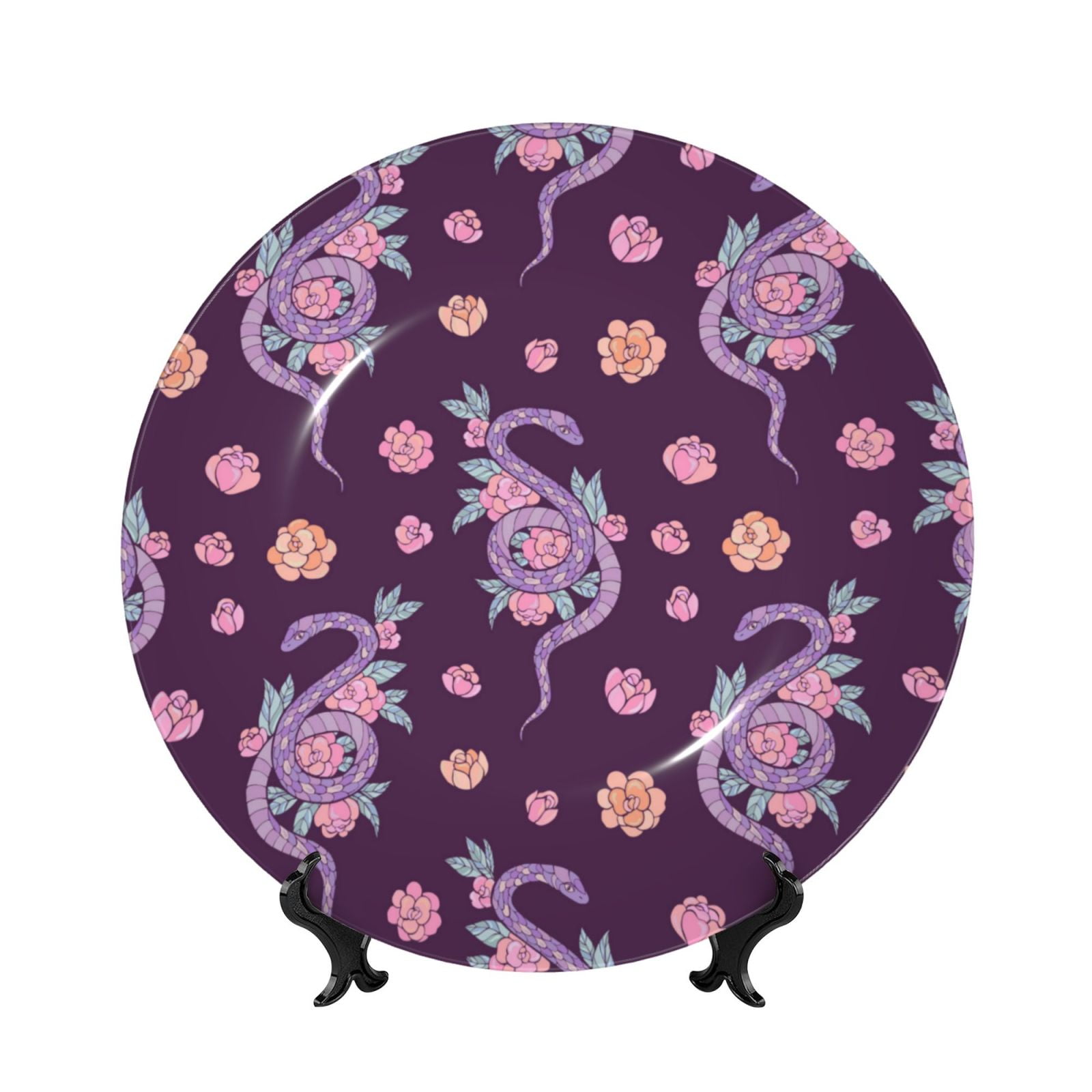 Lukts Snake And Flower for Bone China Decorative Plates, Ceramic Plates ...