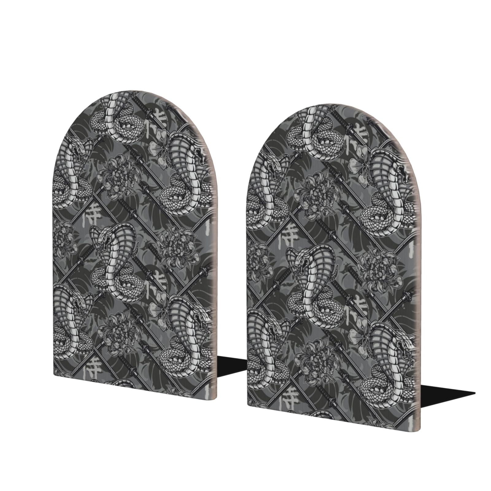 Lukts Snake for Wooden Bookends, Heavy Duty Metal Bookshelf Suitable ...